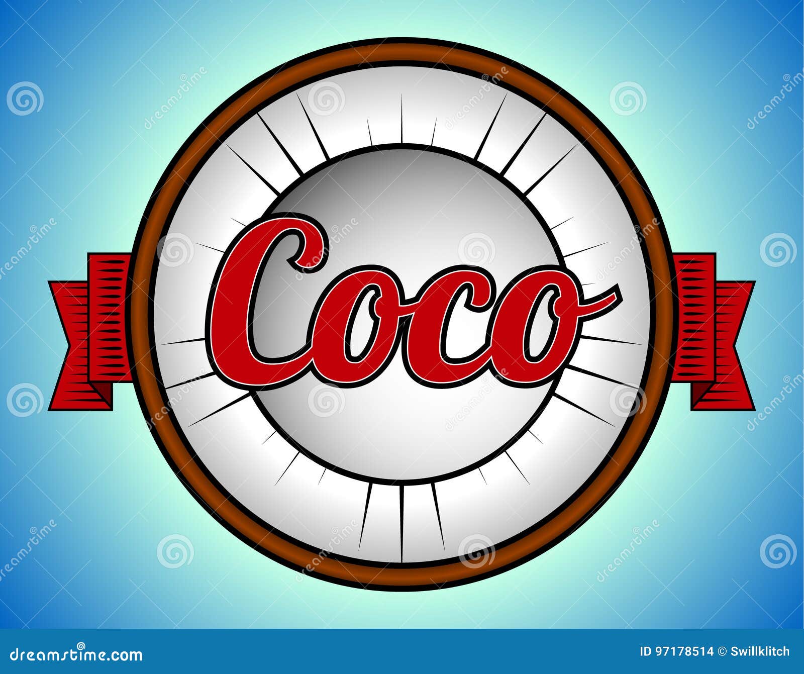 Coconut label stock vector. Illustration of engraving - 97178514