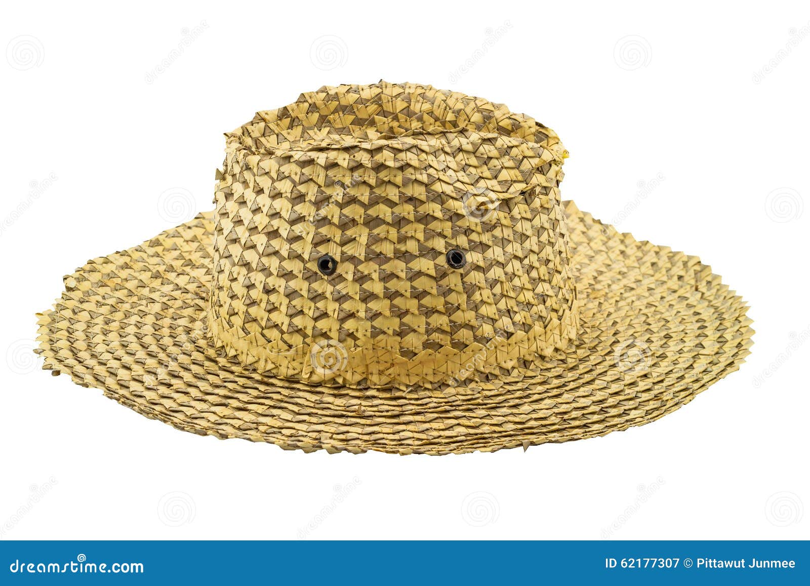 Coconut Leaf Weave Hat on a White Background Stock Image - Image of ...