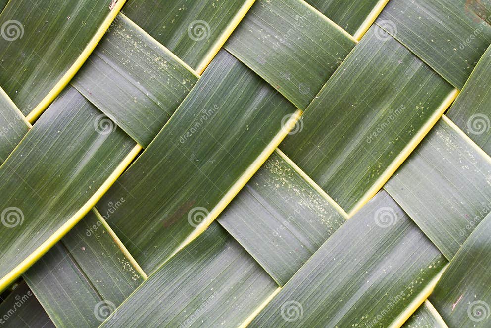 Coconut Leaves Woven Background Stock Photo - Image of diagonal ...