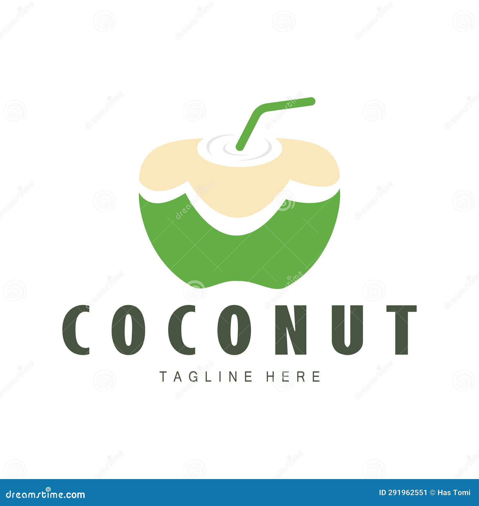 Coconut Logo Design Template Illustration Vector Stock Vector ...