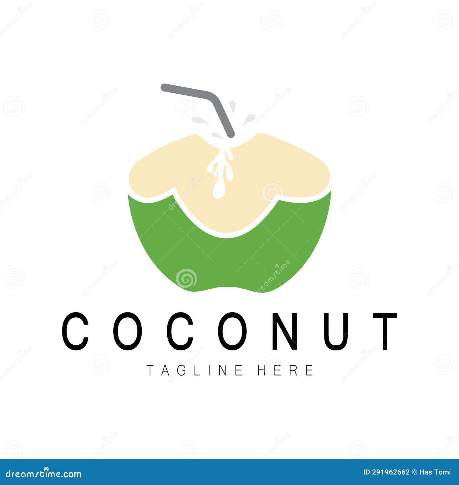 Coconut Logo Design Template Illustration Vector Stock Vector ...