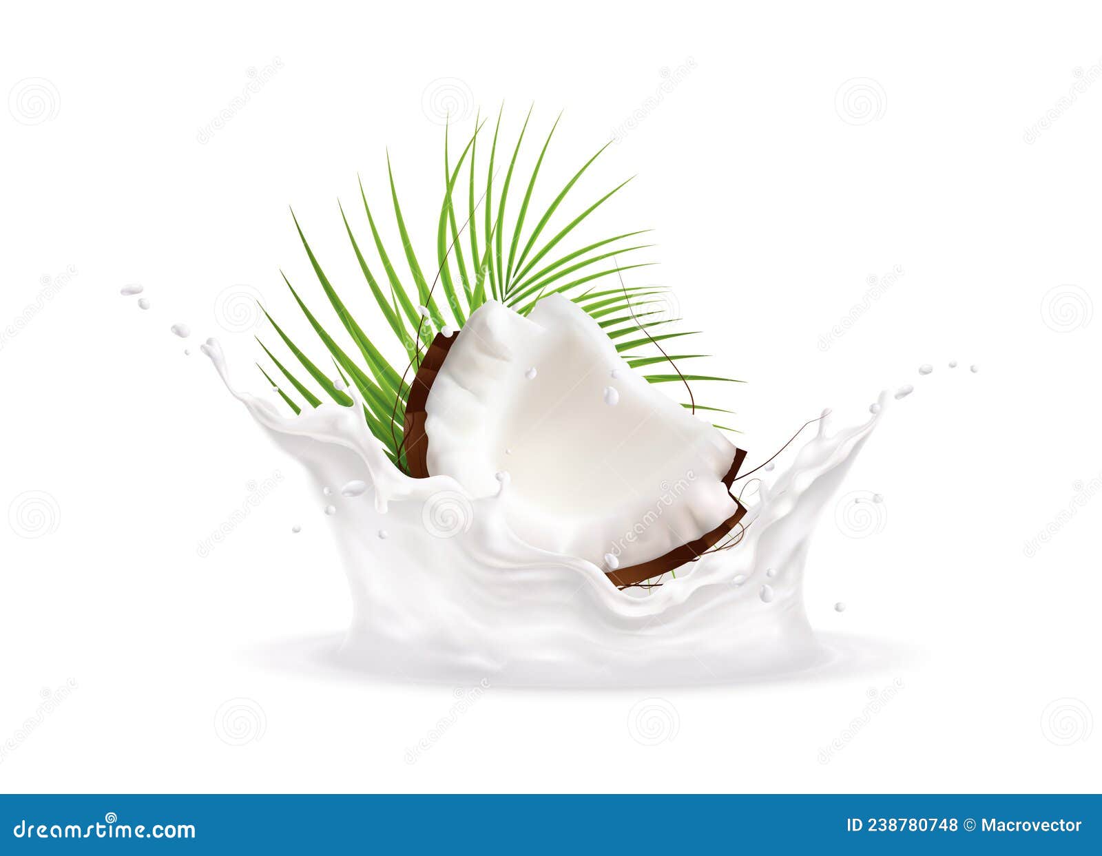 Coconut Milk Background stock vector. Illustration of milk - 238780748