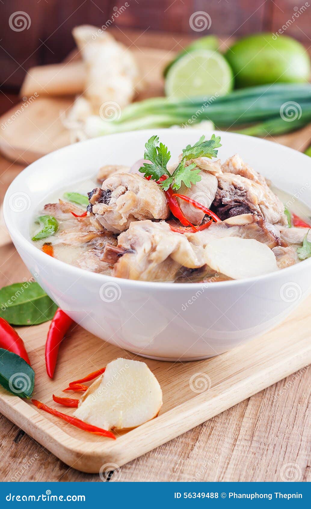 Coconut Milk with Chicken. Traditional Thai Soup Tom Kha Gai Stock ... Coconut Milk with Chicken. Traditional Thai Soup Tom Kha Gai Stock ...