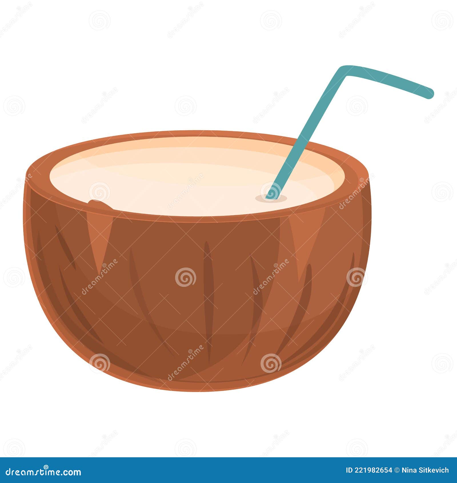 Coconut Milk Icon, Cartoon Style Stock Vector - Illustration of fresh ...