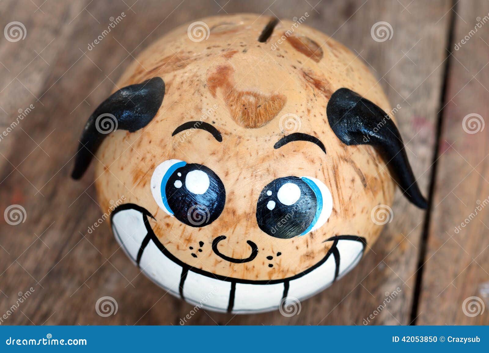 Coconut Money Box stock photo. Image of funny, cash, safe - 42053850