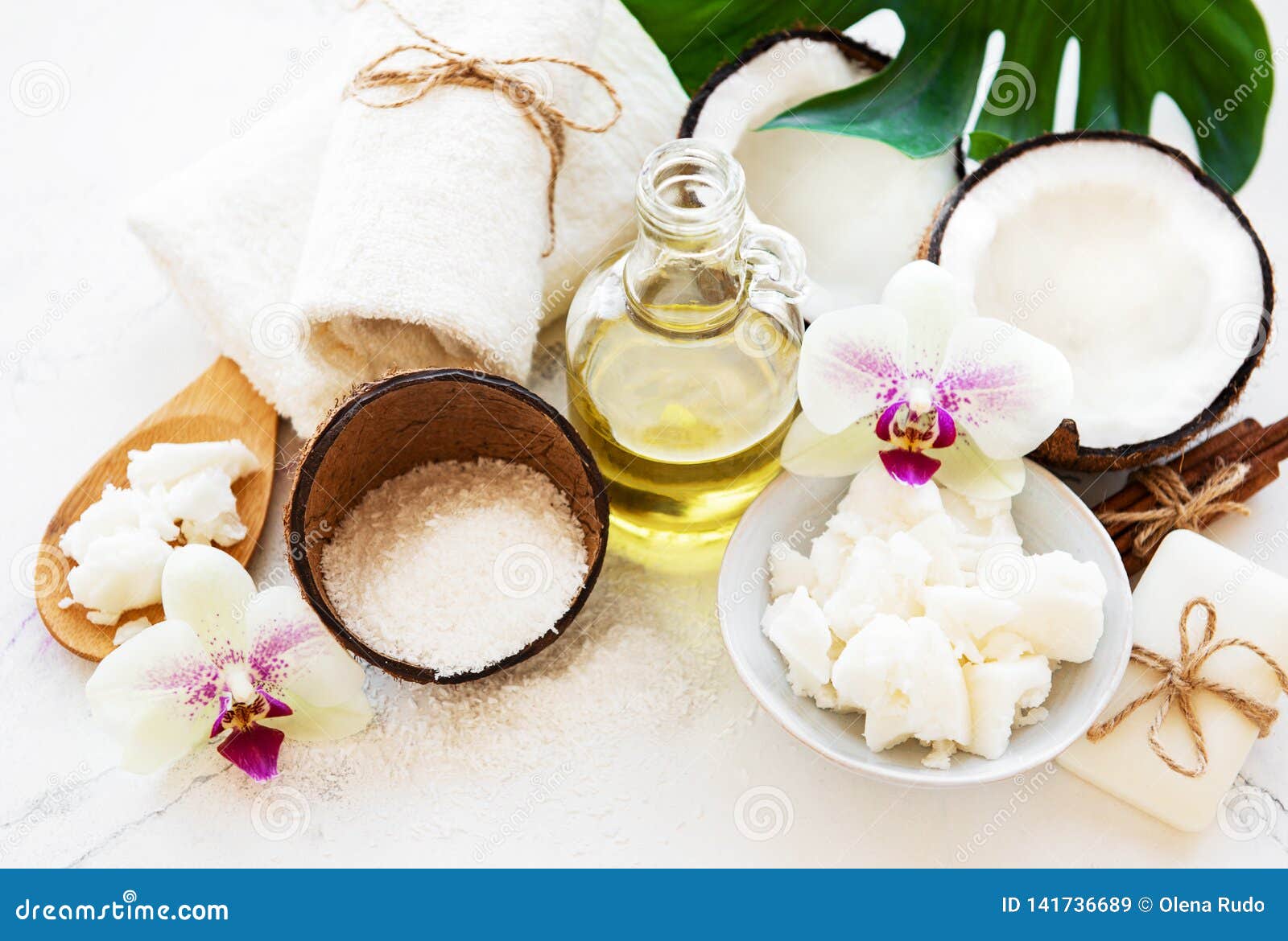 Coconut Natural Spa Ingredients Stock Image - Image of fresh, natural ...