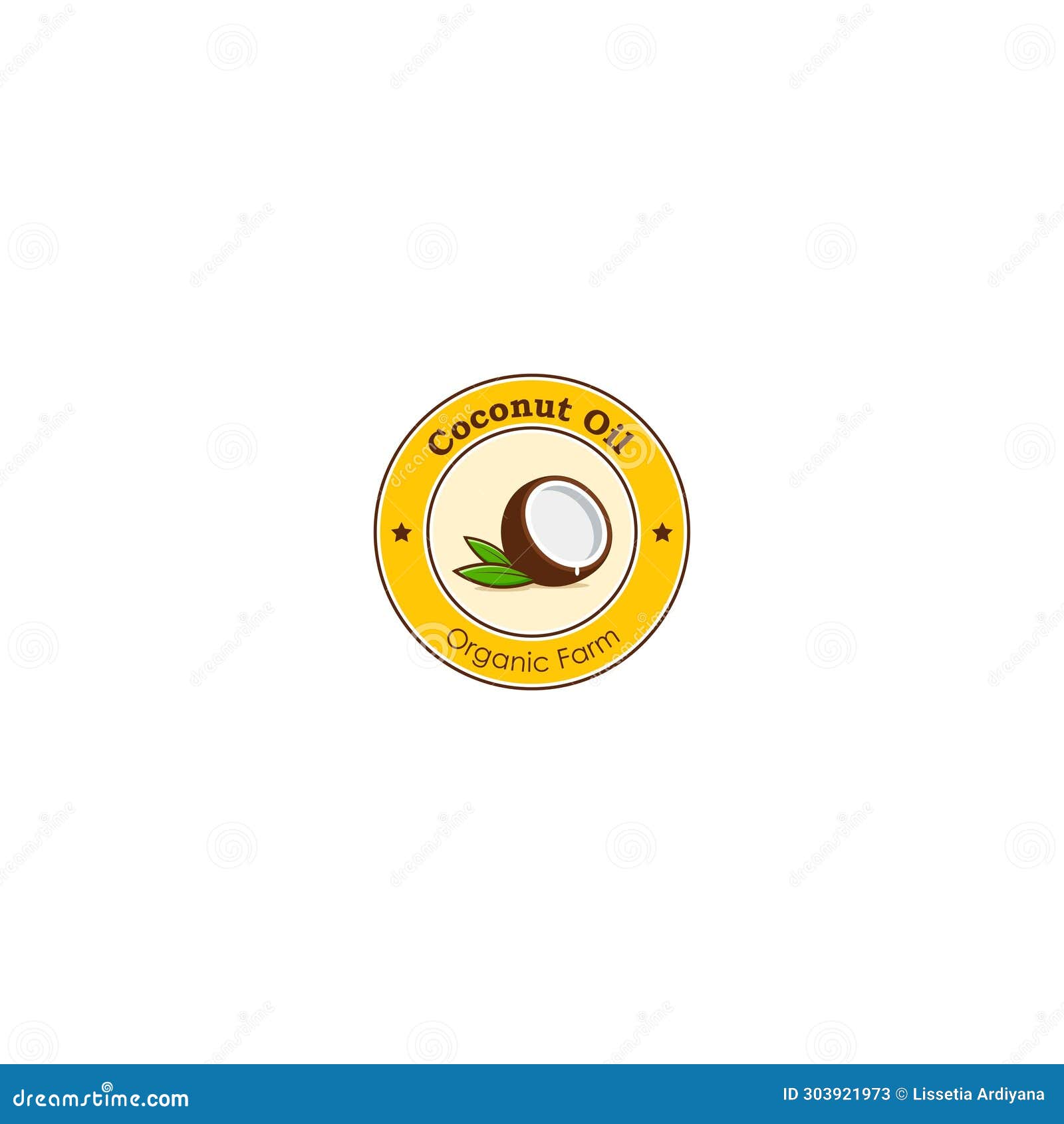 Coconut Oil Logo, Sticker or Label Vector Graphics Stock Vector ...