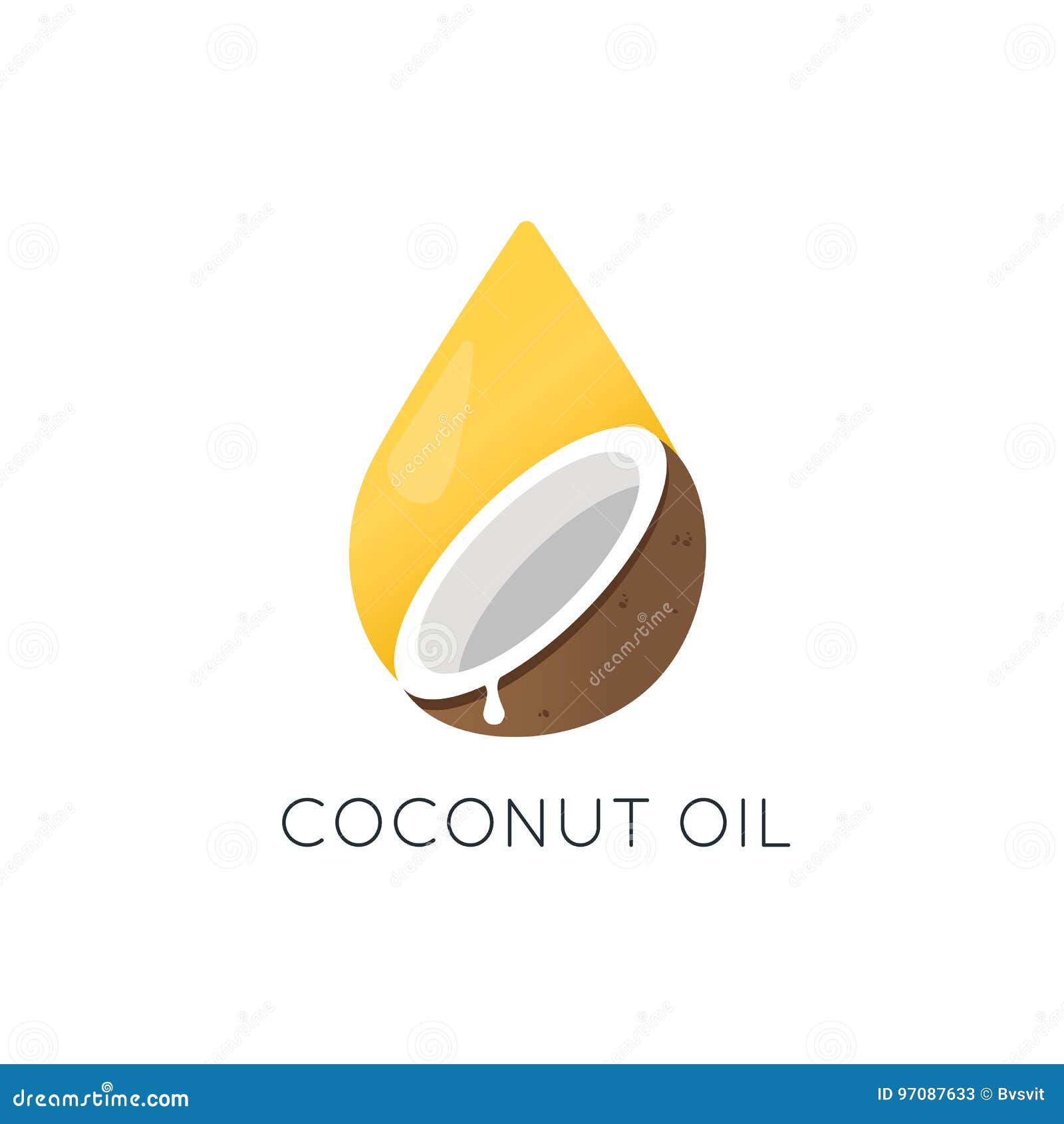 Coconut Oil Vector Logo. Packaging Design Element and Icon Stock Vector ...