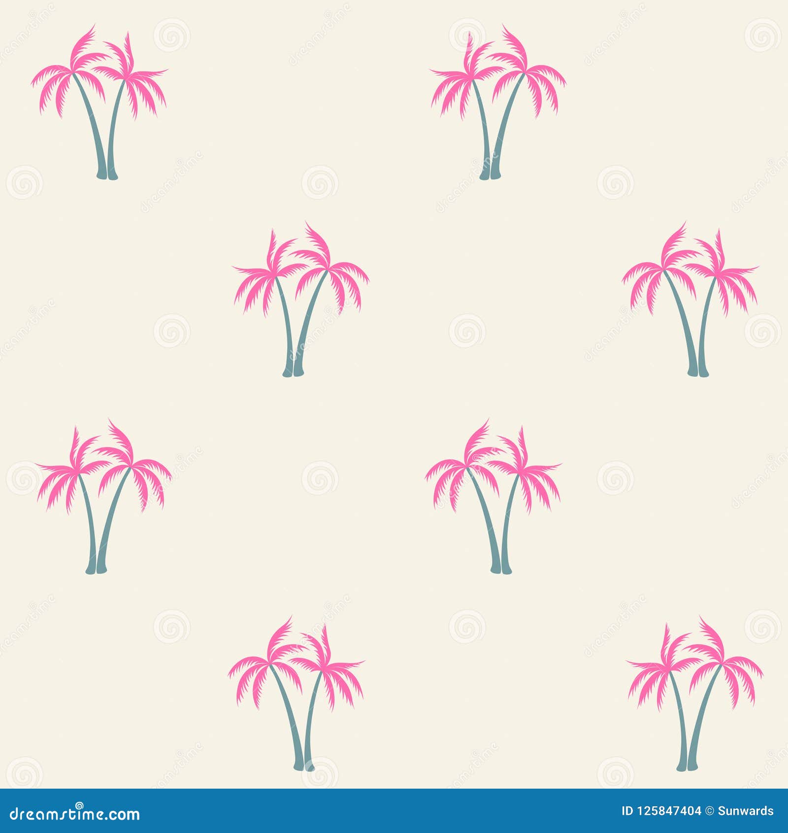 Coconut Palm Tree Pattern Textile Material Tropical Forest Background ...
