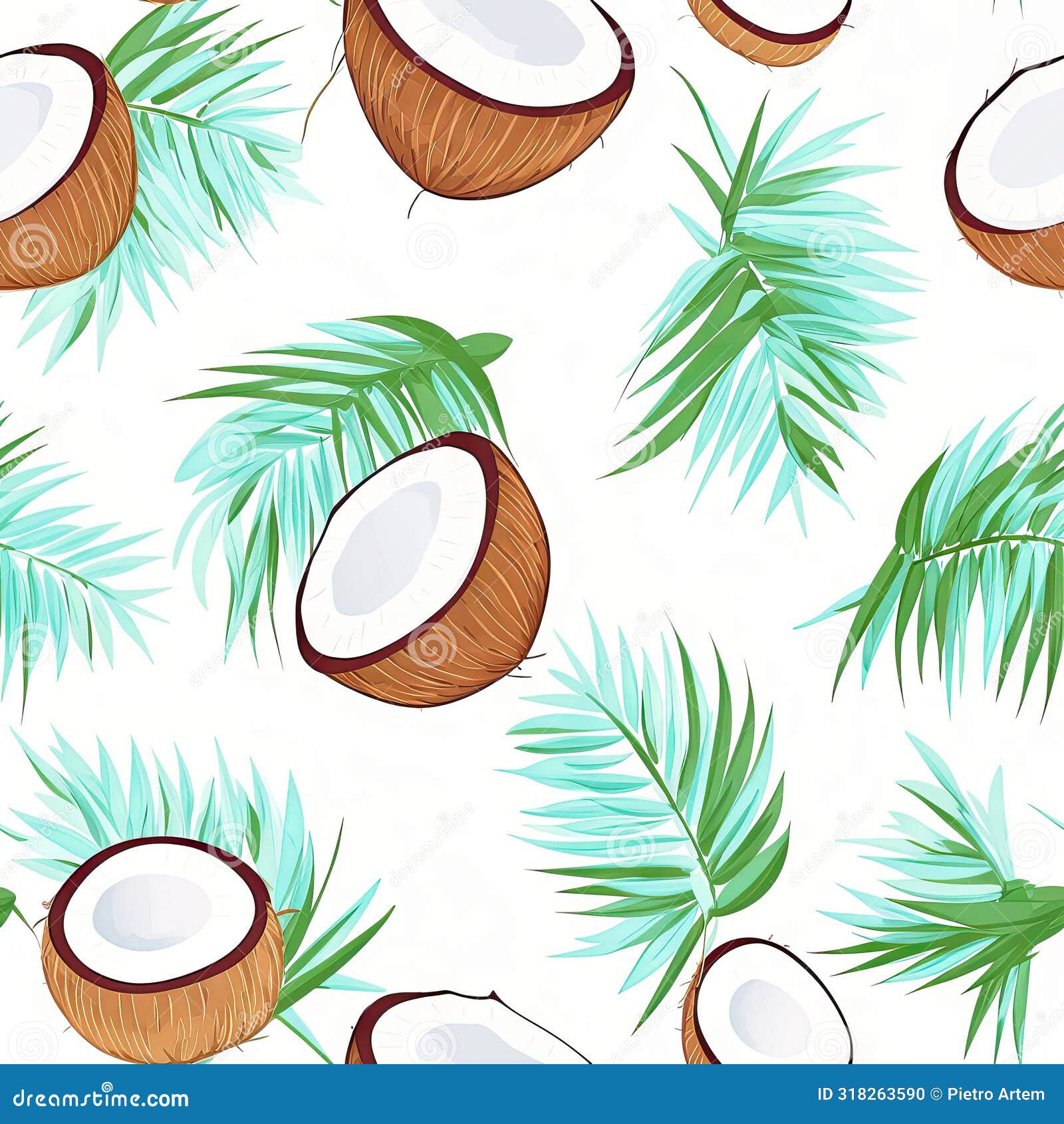 Coconut Pattern Banner Wallpaper Simple Background Stock Photo - Image ...