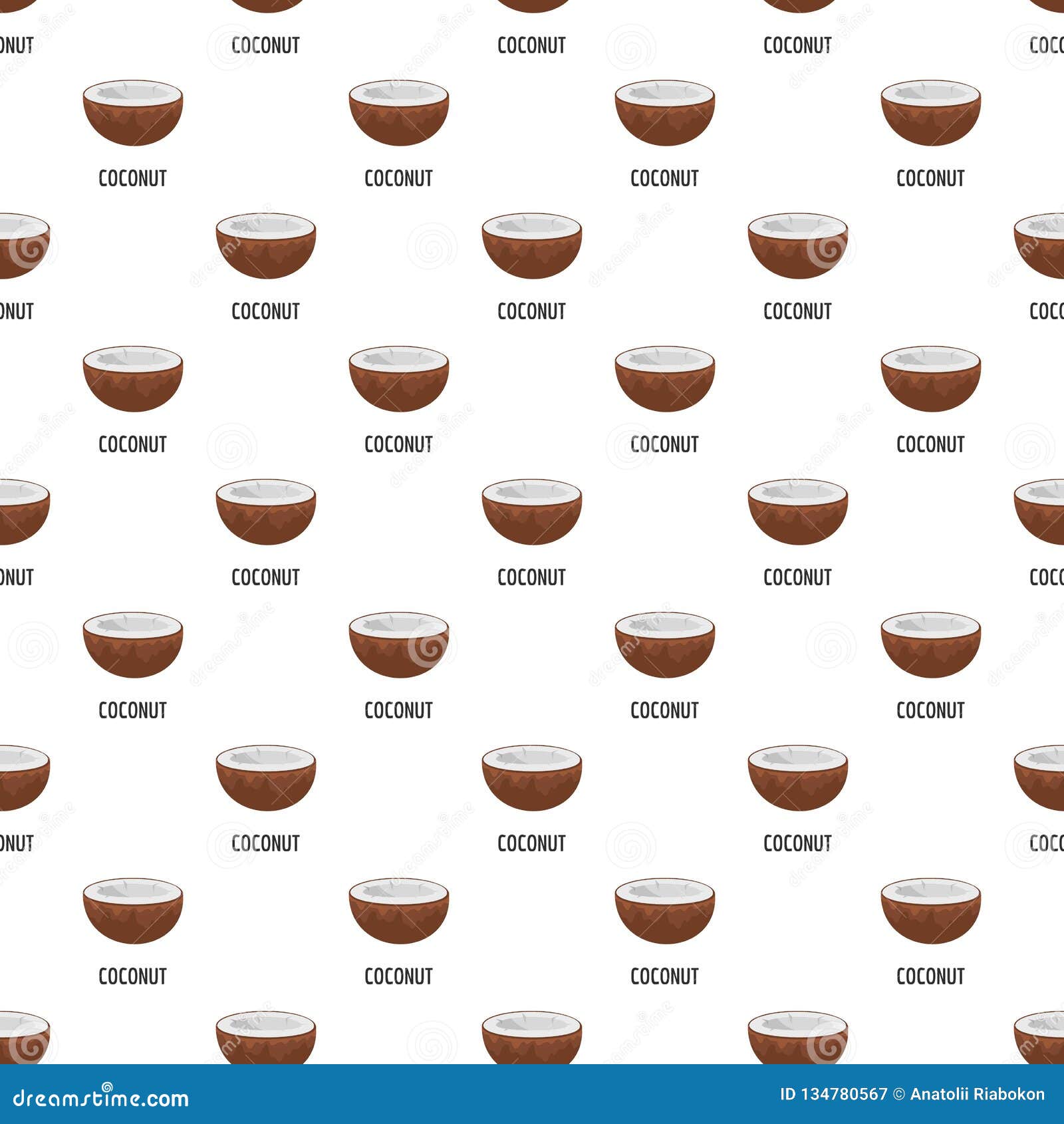 Coconut Pattern Seamless Vector Stock Vector - Illustration of ...
