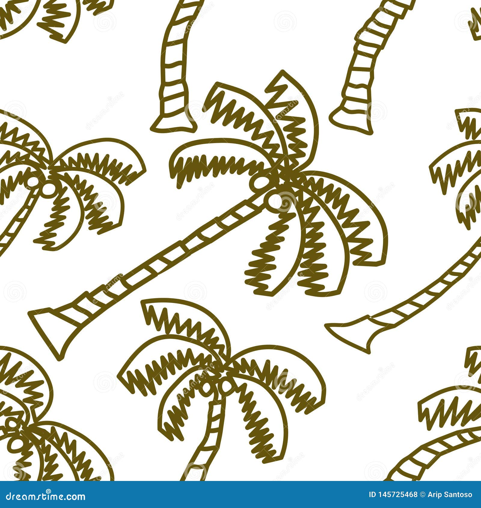 Coconut Pattern Seamless Vector Template Stock Vector - Illustration of ...