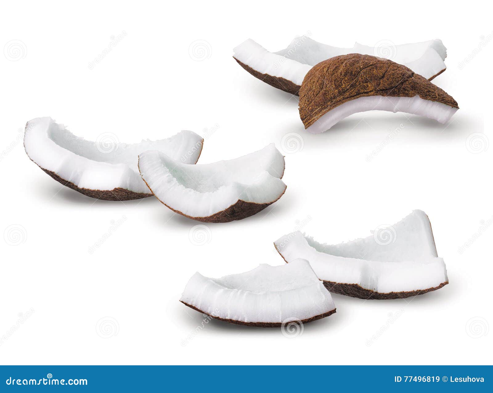 Coconut pieces stock image. Image of fresh, gourmet, fruit - 77496819