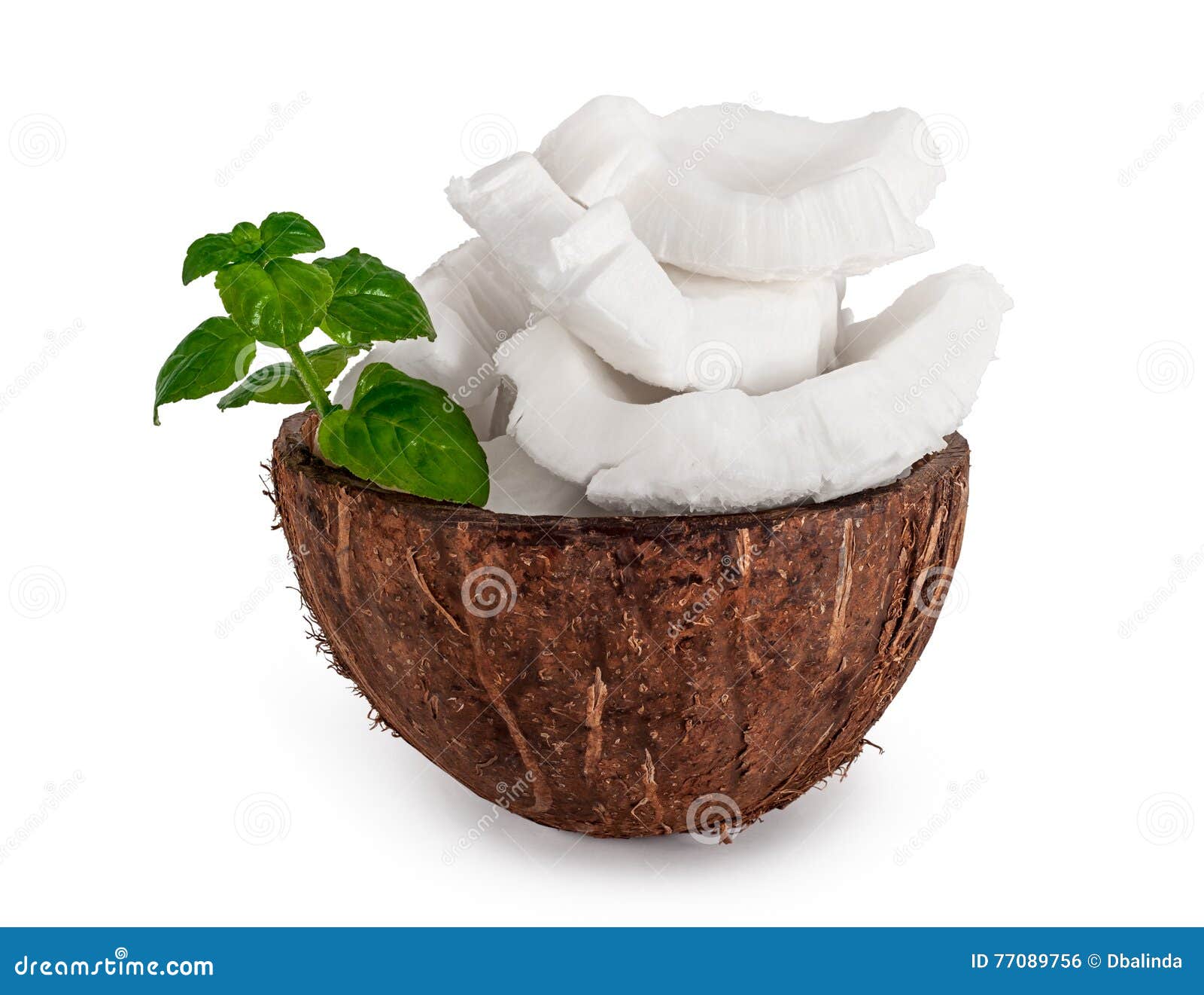 Coconut portion stock photo. Image of serving, green - 77089756