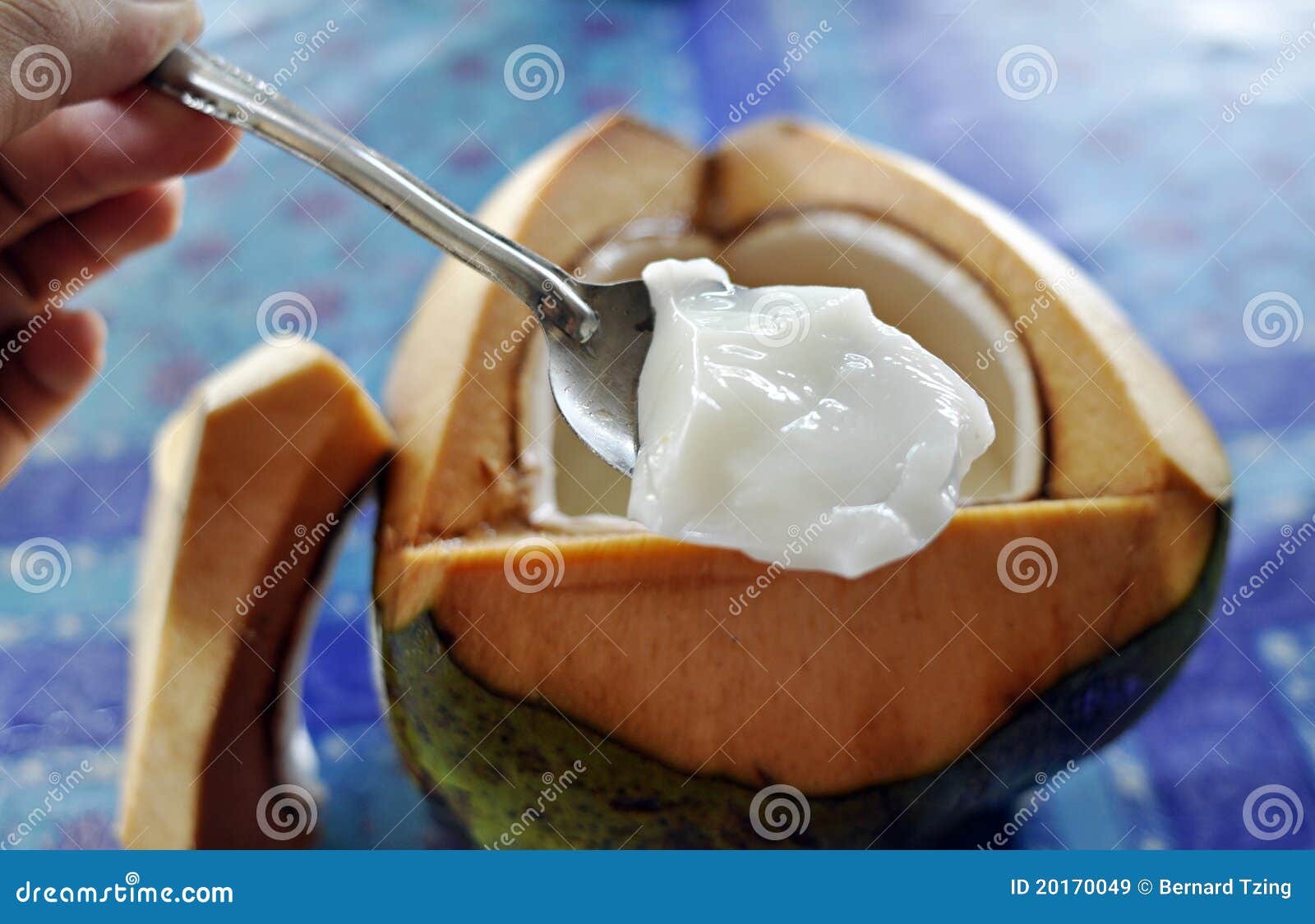 Coconut Pudding In Thai Sweetmeat Style. It Is Khanom Khrok. It Is ...