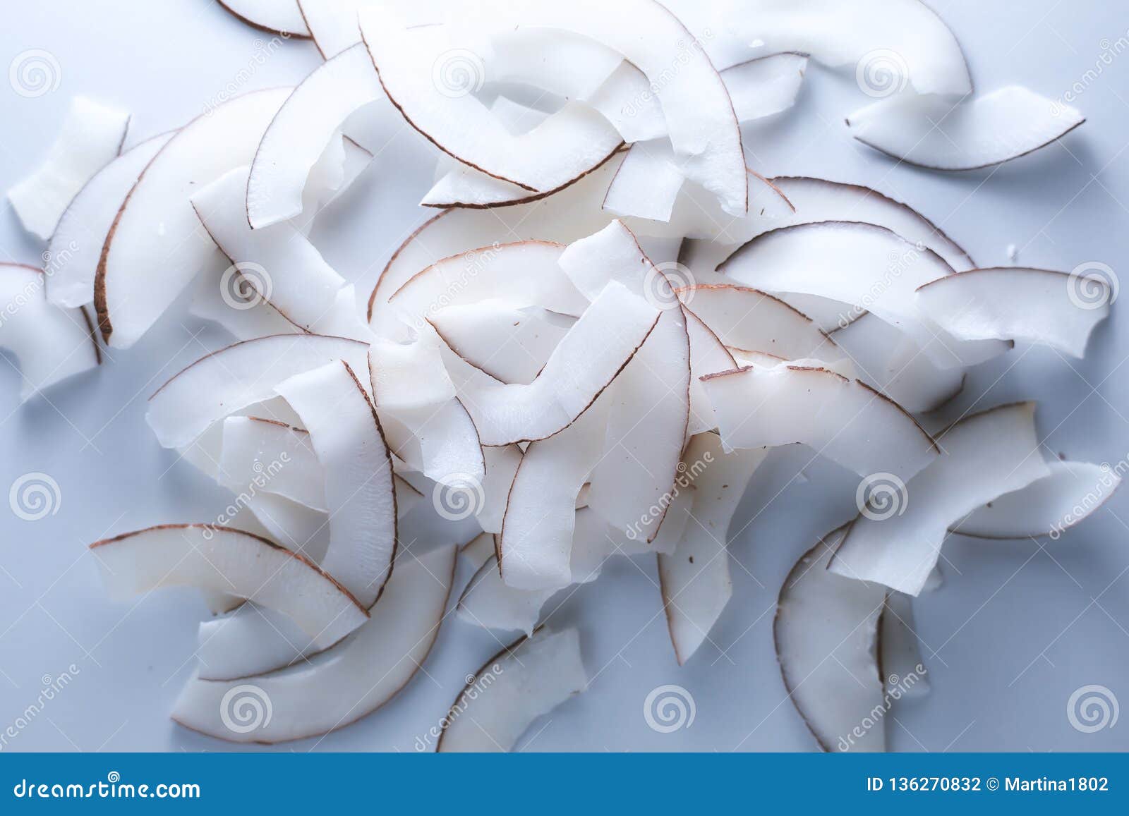 Coconut Rasps Isolated on White Background Stock Photo - Image of ...