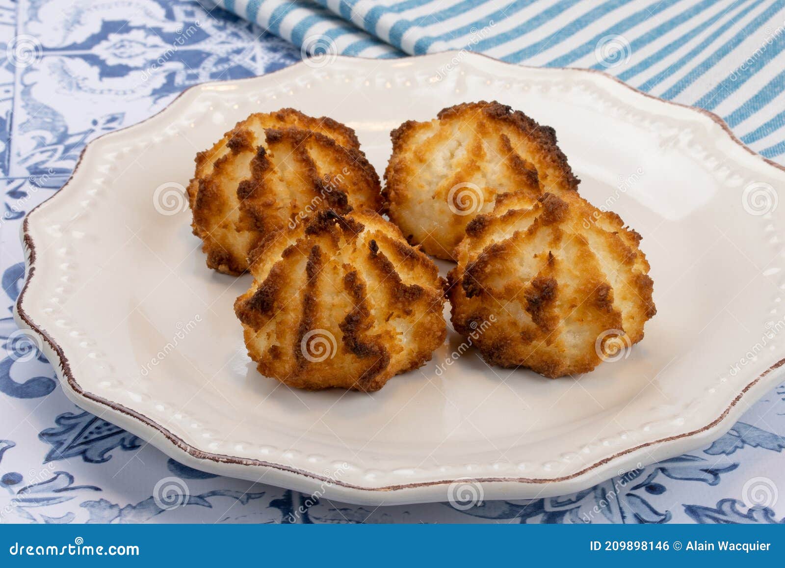 Coconut rock cakes stock photo. Image of fruit, snack - 209898146