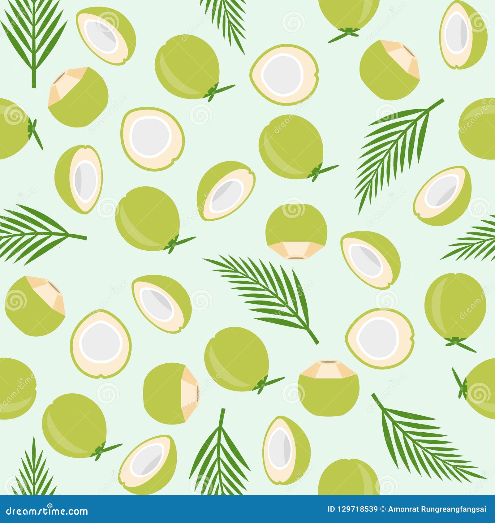 Coconut Seamless Pattern, Island Theme for Wallpaper or Wrapping Stock ...
