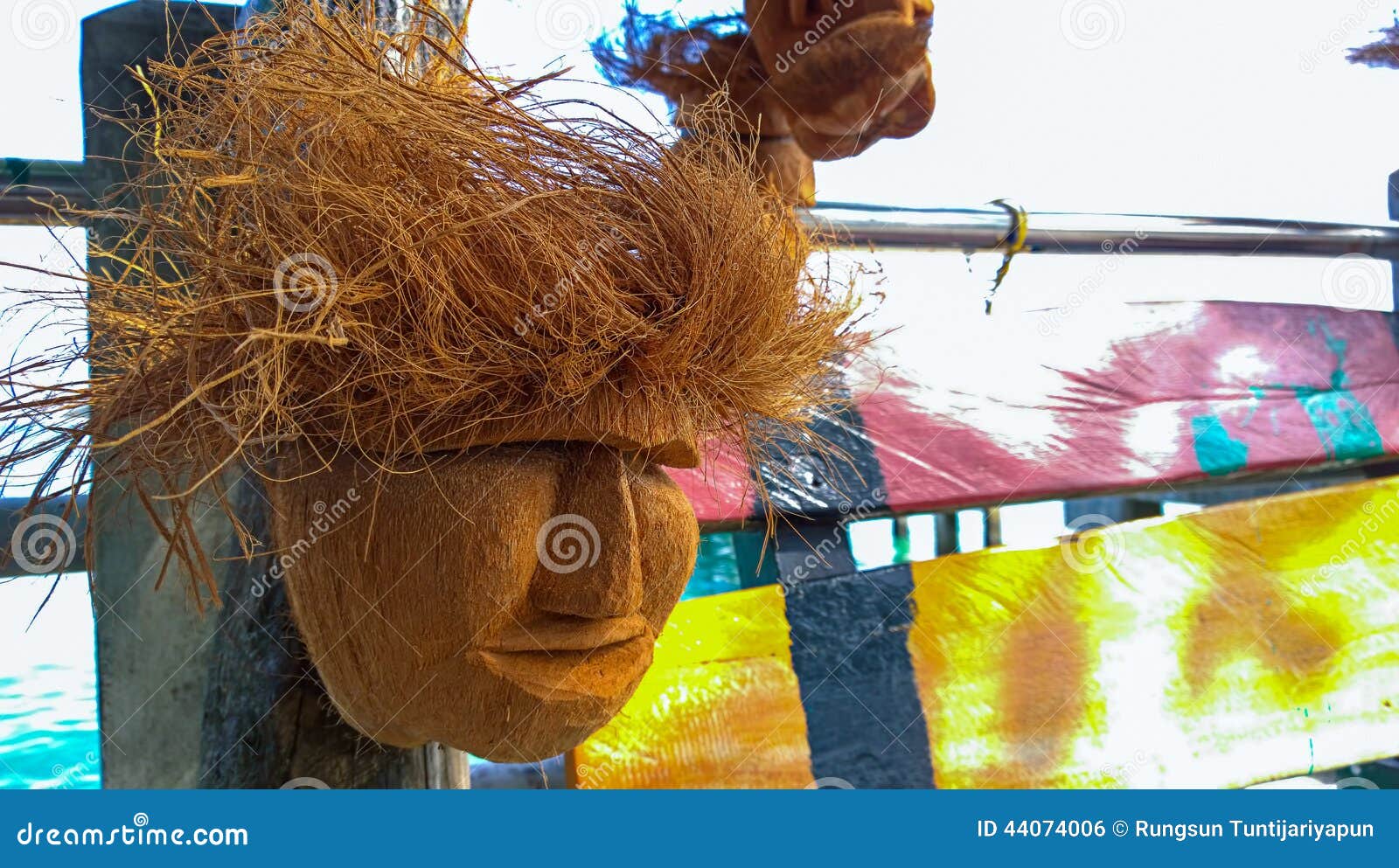 Coconut shell carving stock photo. Image of exotic, healthy - 44074006