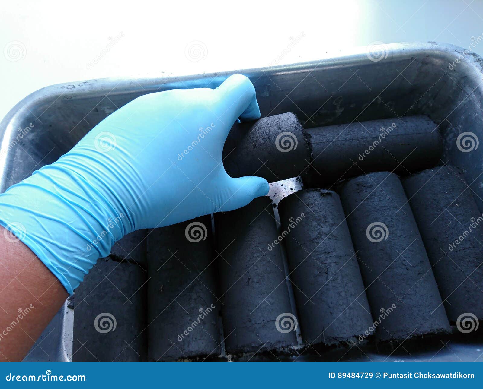 The Coconut Shell Charcoal Briquette. Stock Image - Image of barbecue ...