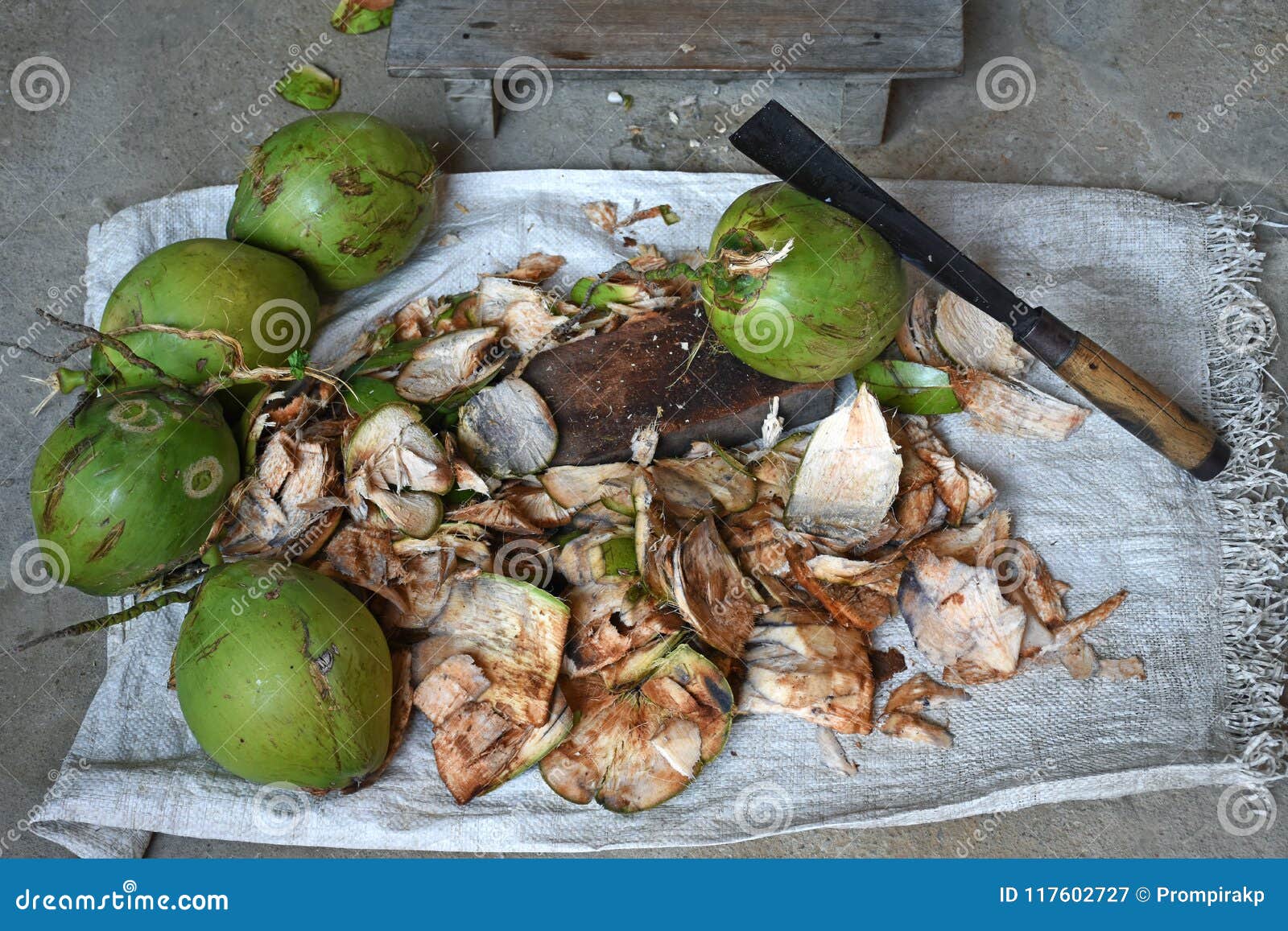 Coconut Chopping Knife Ito Old Isolated On White Background. Royalty ...