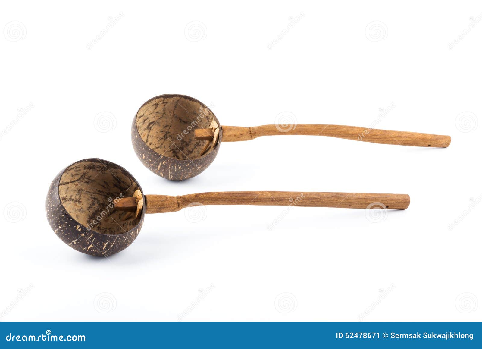 2 coconut shell ladle stock image. Image of cook, dipper - 62478671
