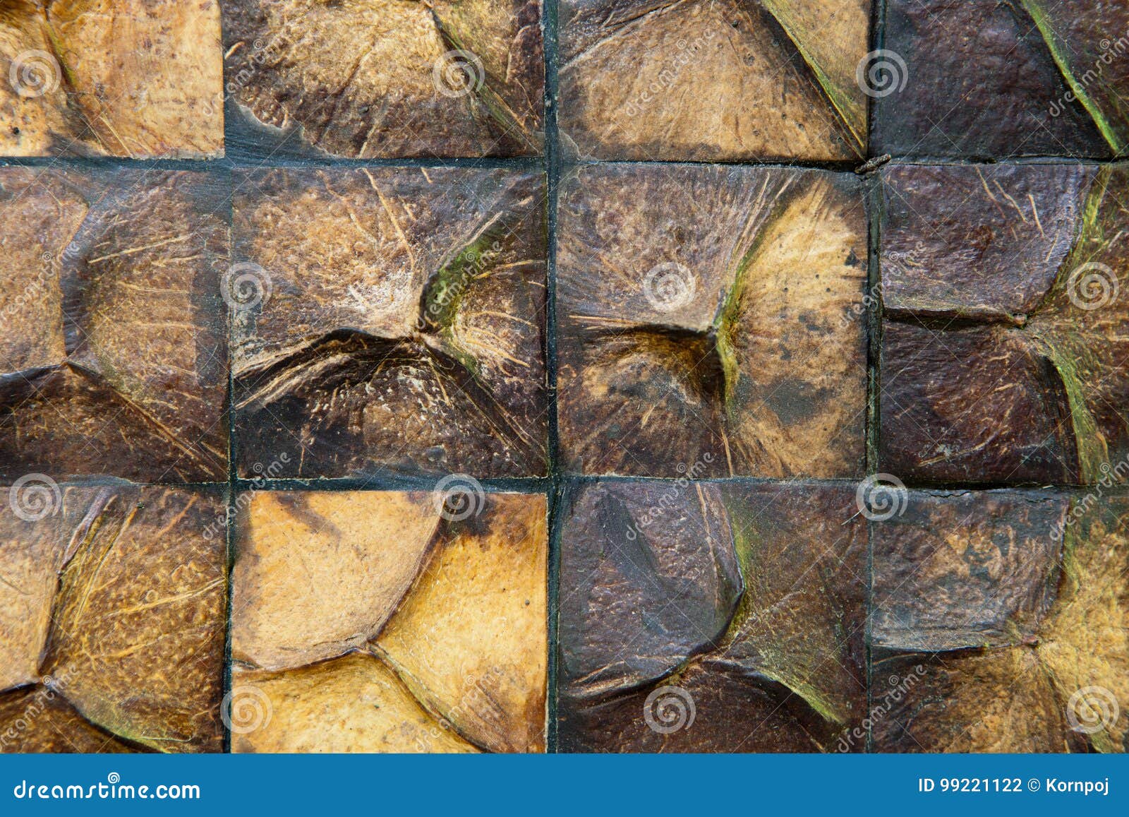 Coconut Shell Wall Close Up Stock Photo - Image of artwork, collate ...