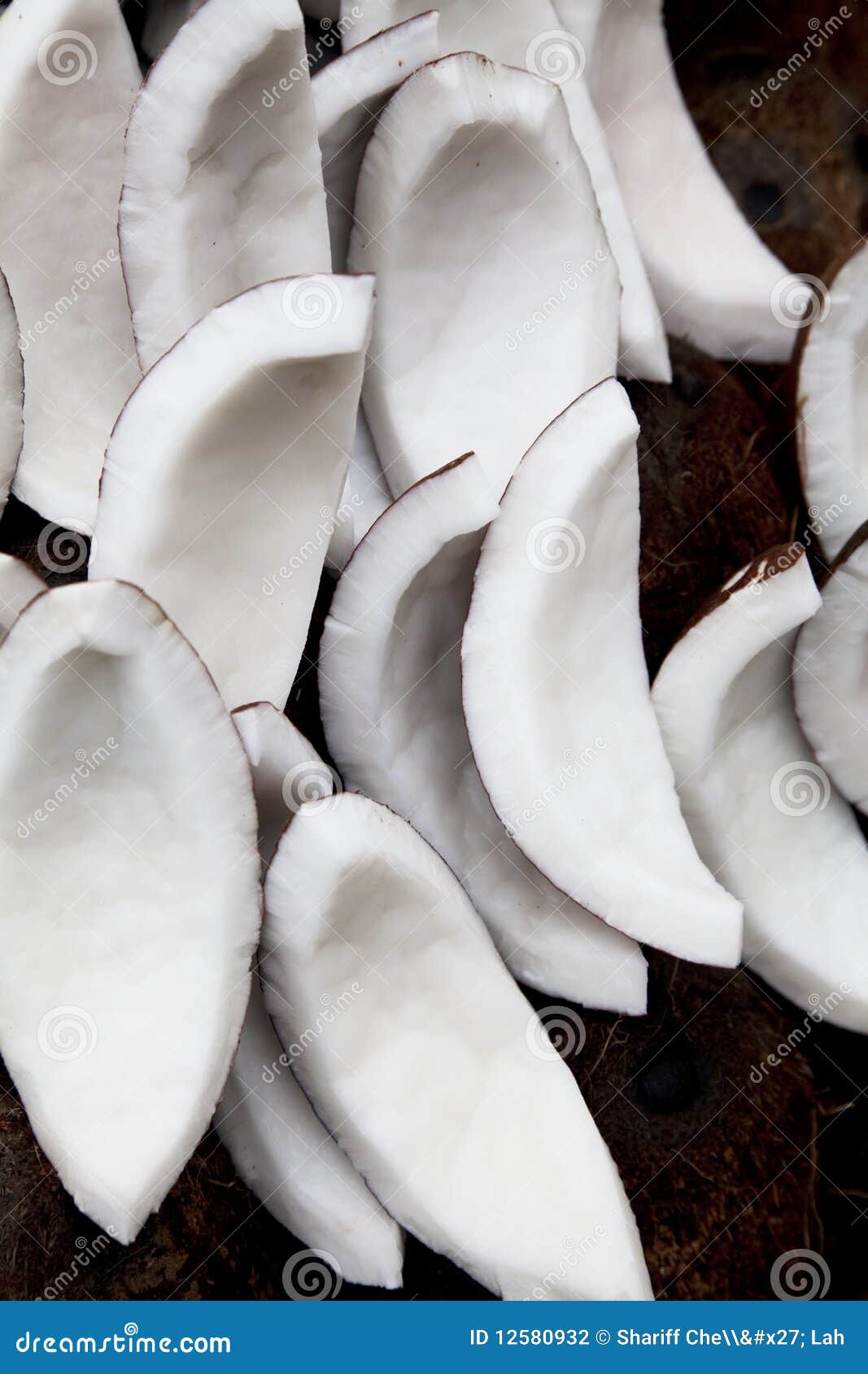 Coconut Slices, Nepal stock photo. Image of nepal, slices - 12580932