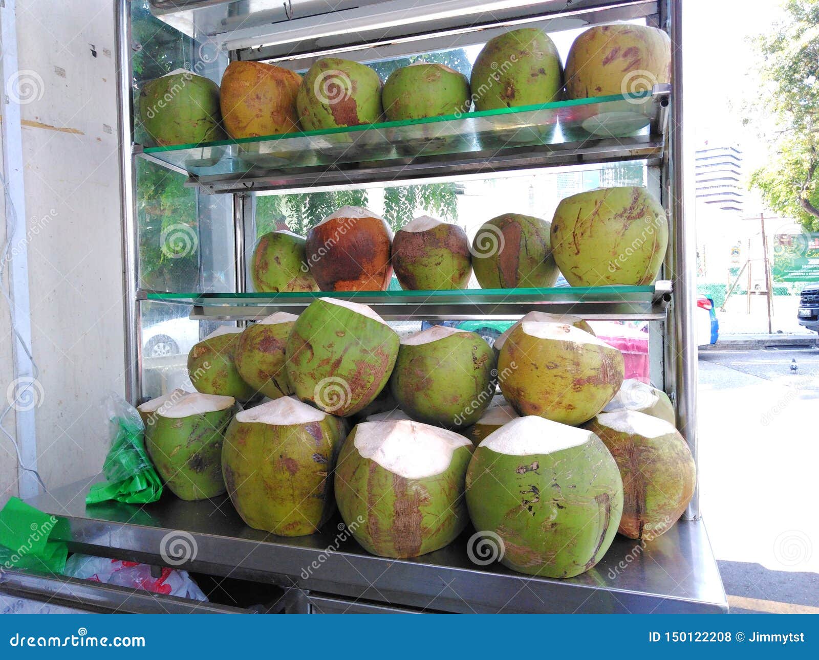 Coconut Stall in Little India, Singapore Editorial Stock Photo - Image ...