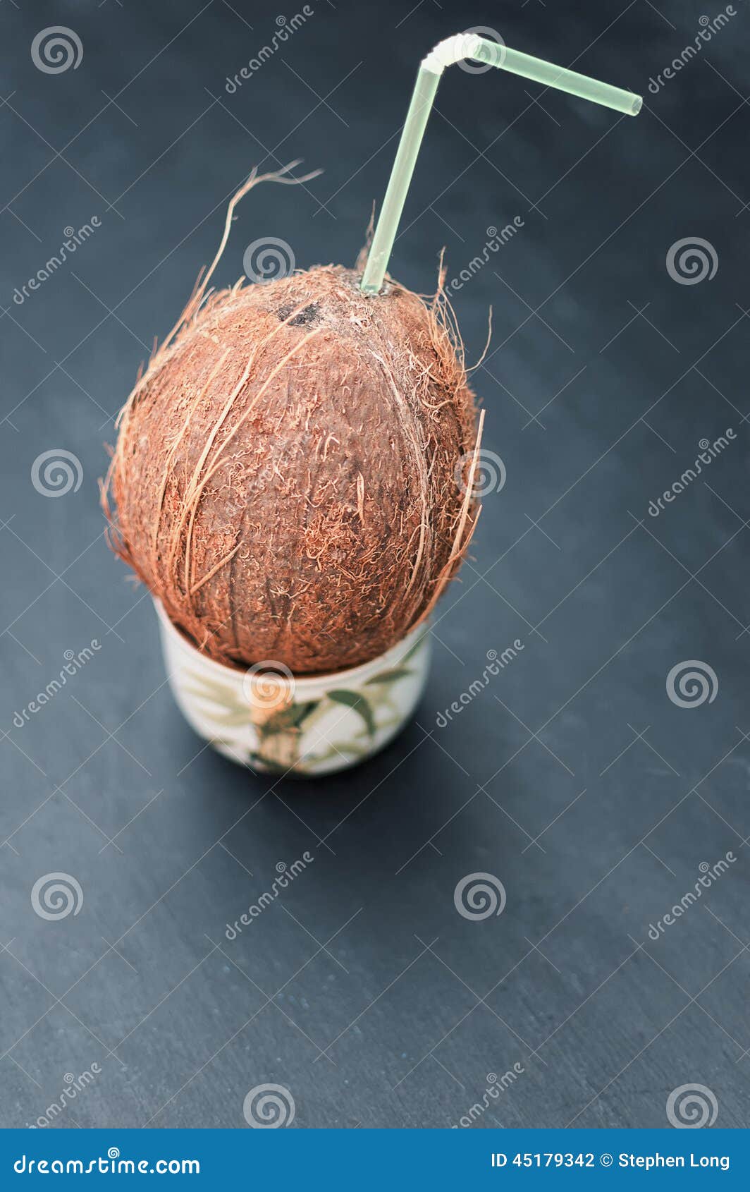 Coconut with Straw stock photo. Image of coco, tropical - 45179342