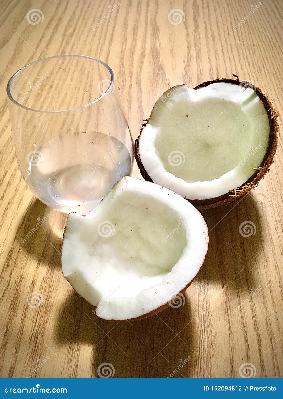 Coconut at the table stock photo. Image of closeup, ripe - 162094812