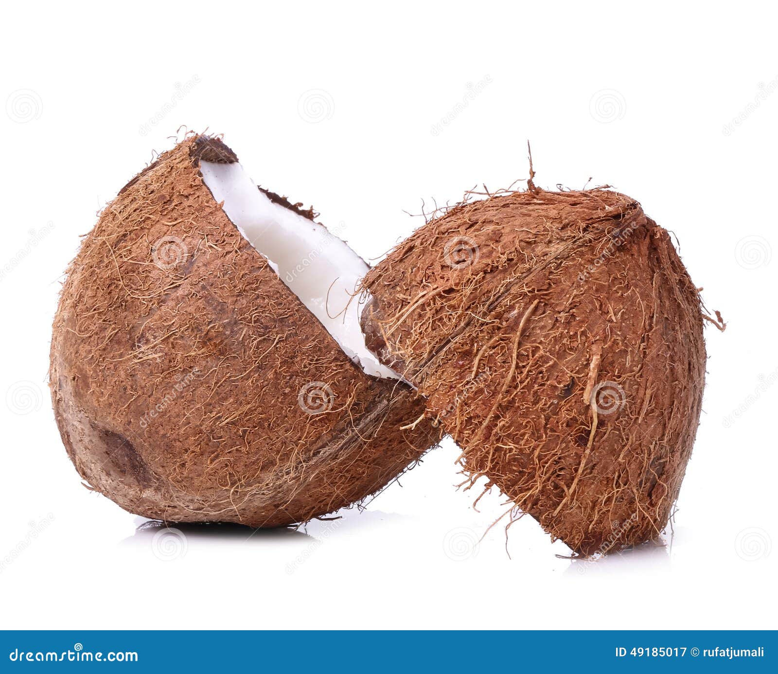 Coconut on the table stock image. Image of white, tropical - 49185017