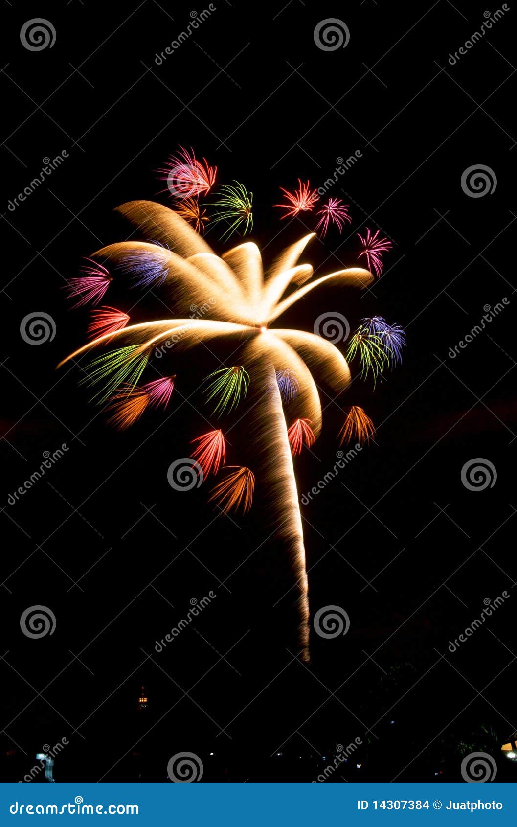 Coconut Tree Firework stock photo. Image of spark, sparkle - 14307384