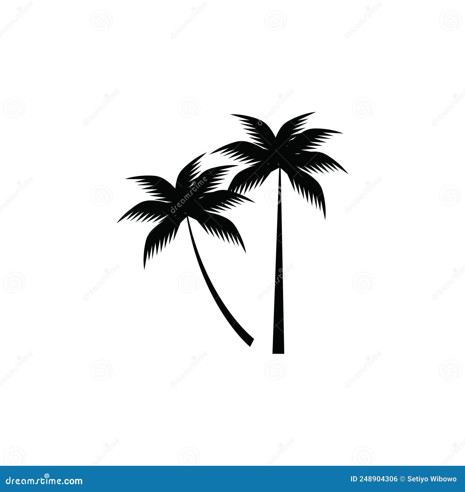 Coconut Tree Icon Vector Illustration Stock Vector - Illustration of ...