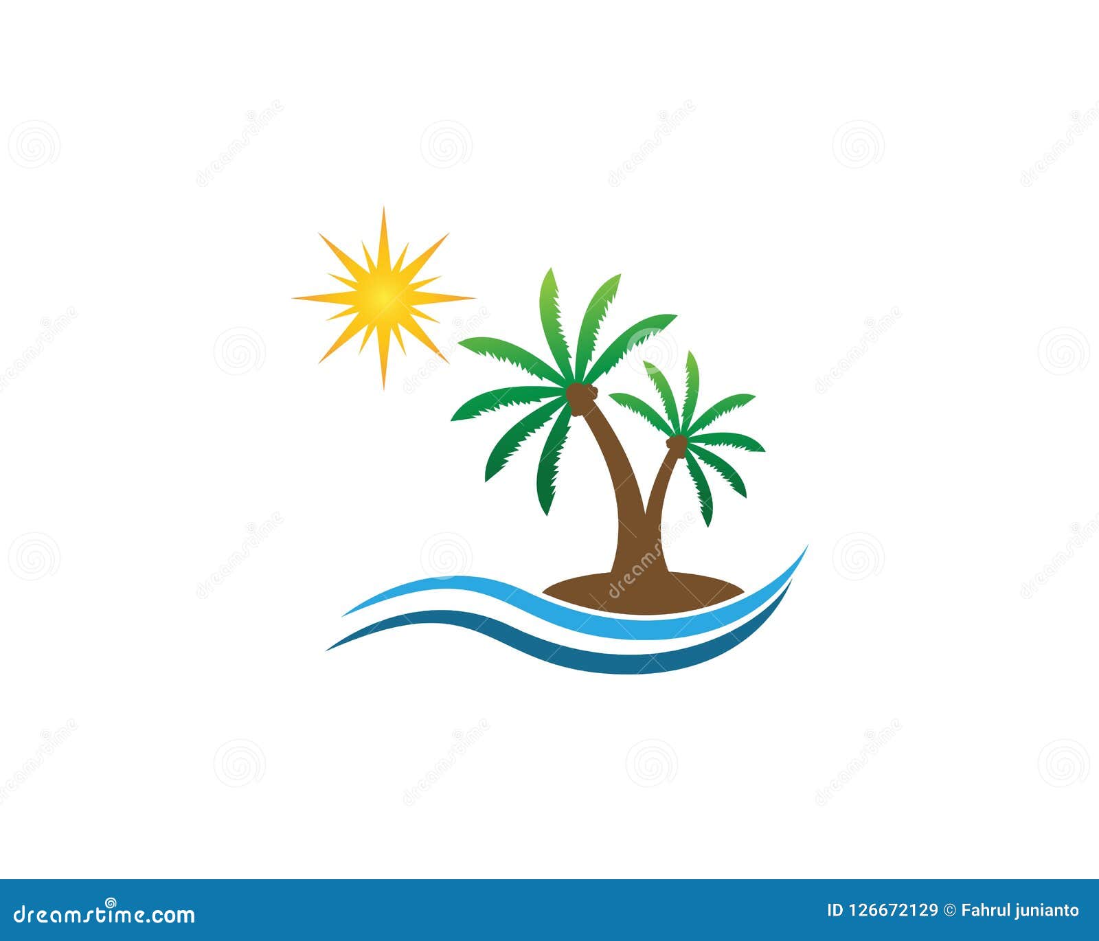 Coconut Tree Logo Design Template Stock Vector - Illustration of ...