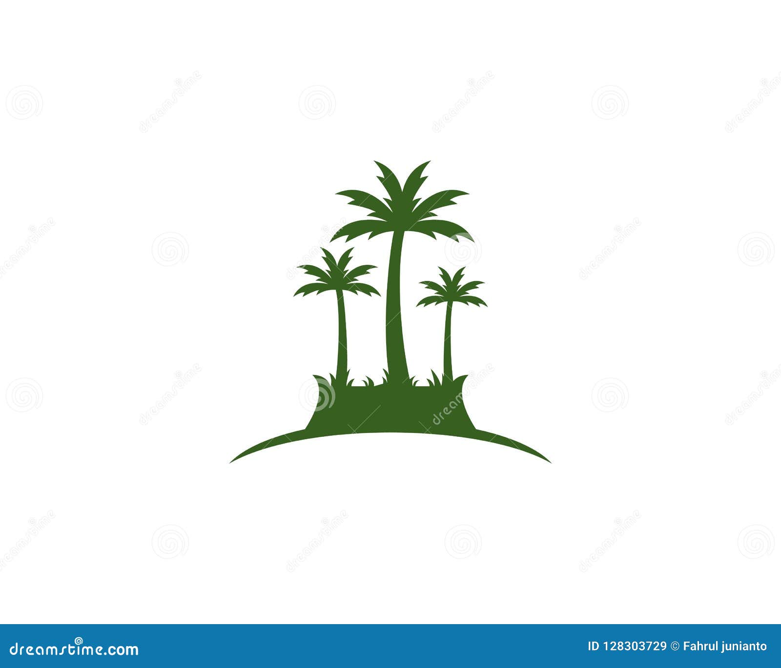 Coconut Tree Logo Design Vector Illustration Stock Vector ...