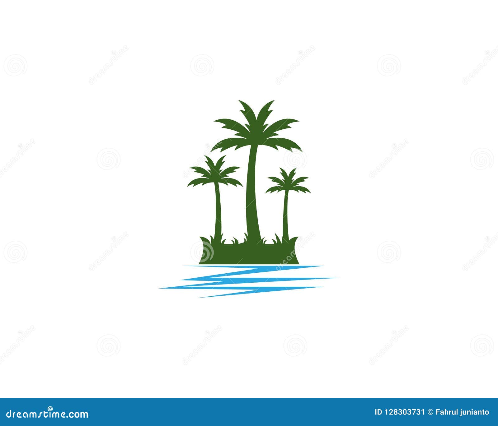 Coconut Tree Logo Design Vector Illustration Stock Vector ...