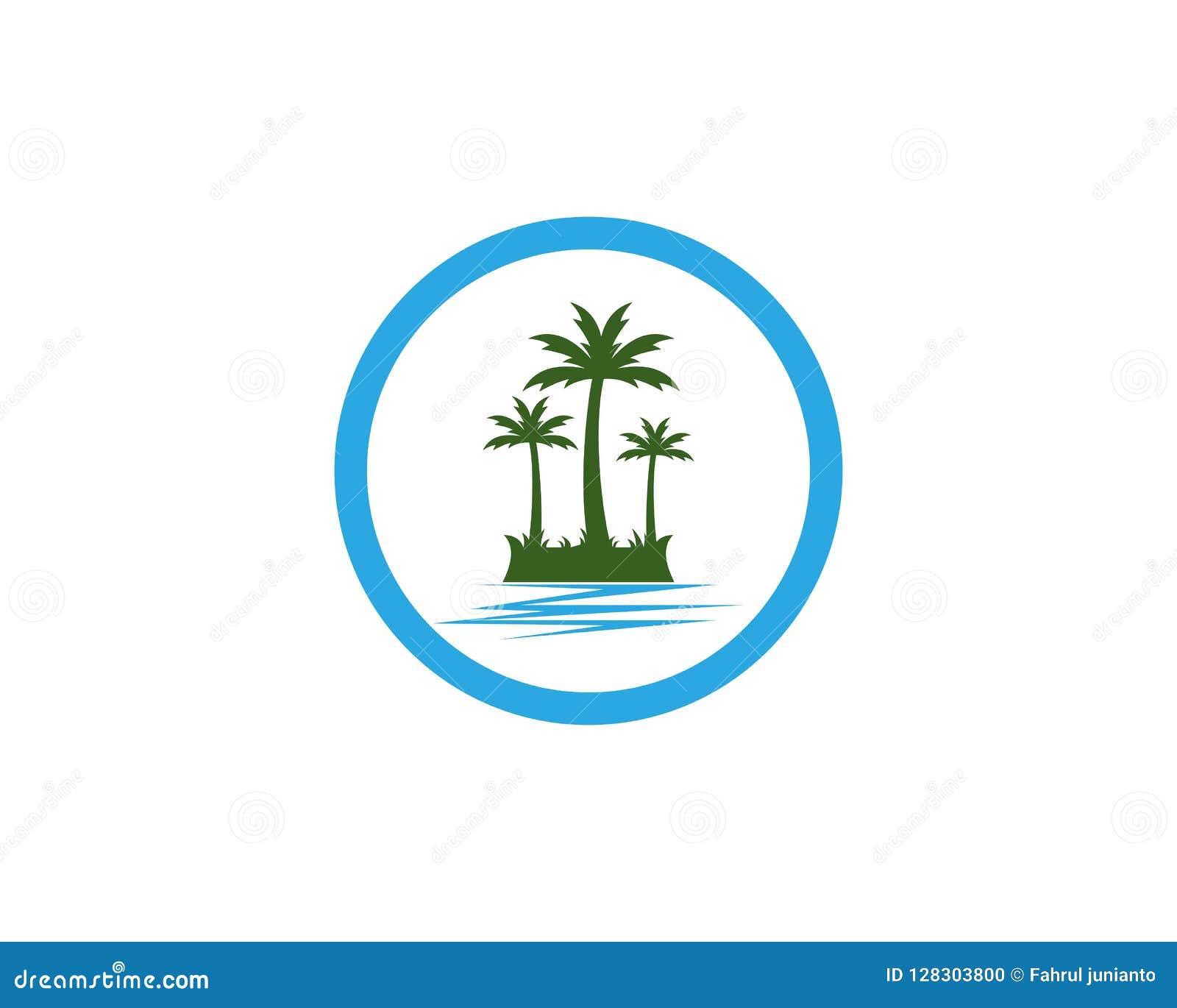 Coconut Tree Logo Design Vector Illustration Stock Vector ...