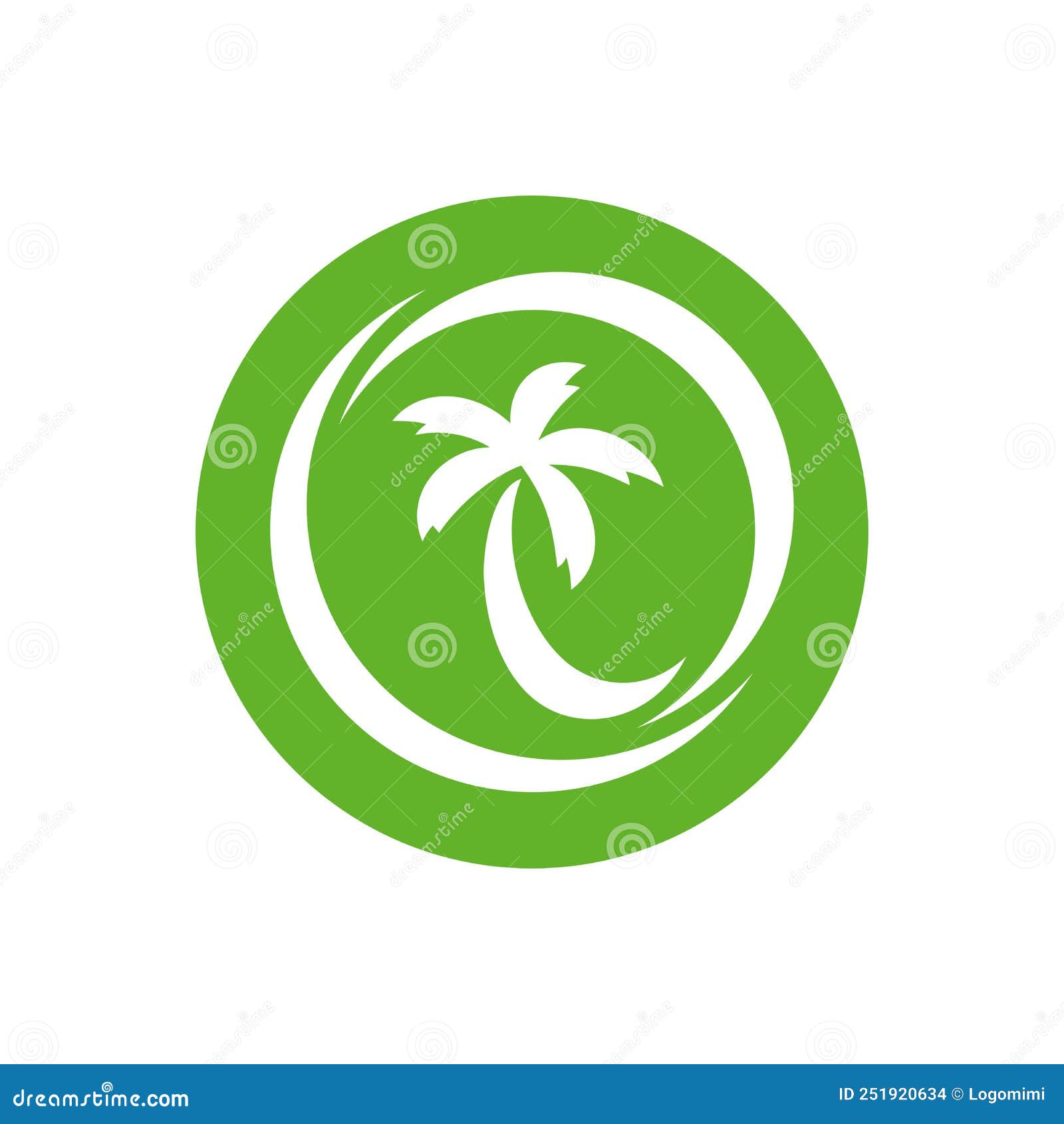 Coconut Tree Logo Icon Design Template Elements Stock Vector ...