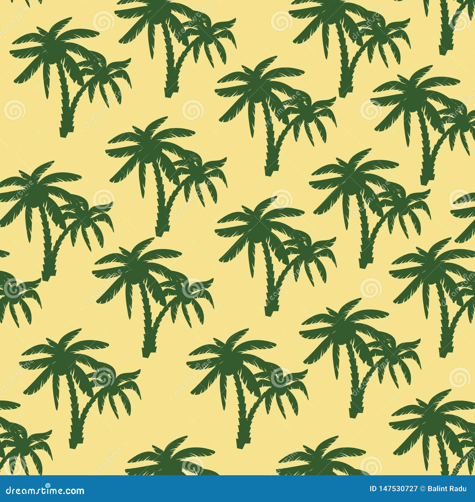 Coconut Tree Print for Textile Design Stock Vector - Illustration of ...