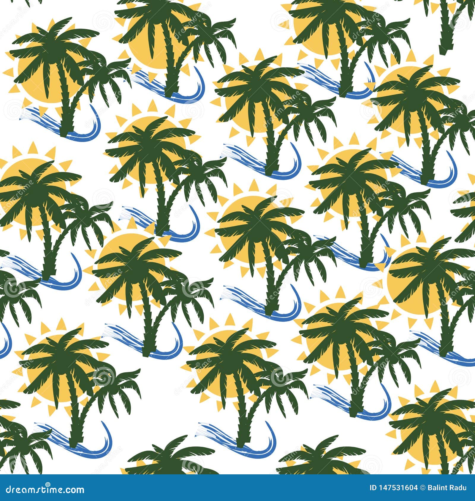 Coconut Tree Print for Textile Design Stock Vector - Illustration of ...