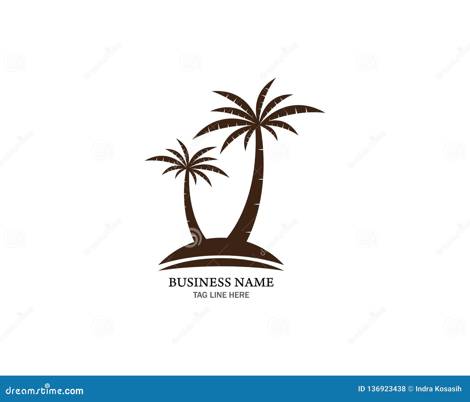 Coconut tree summer logo stock vector. Illustration of background ...