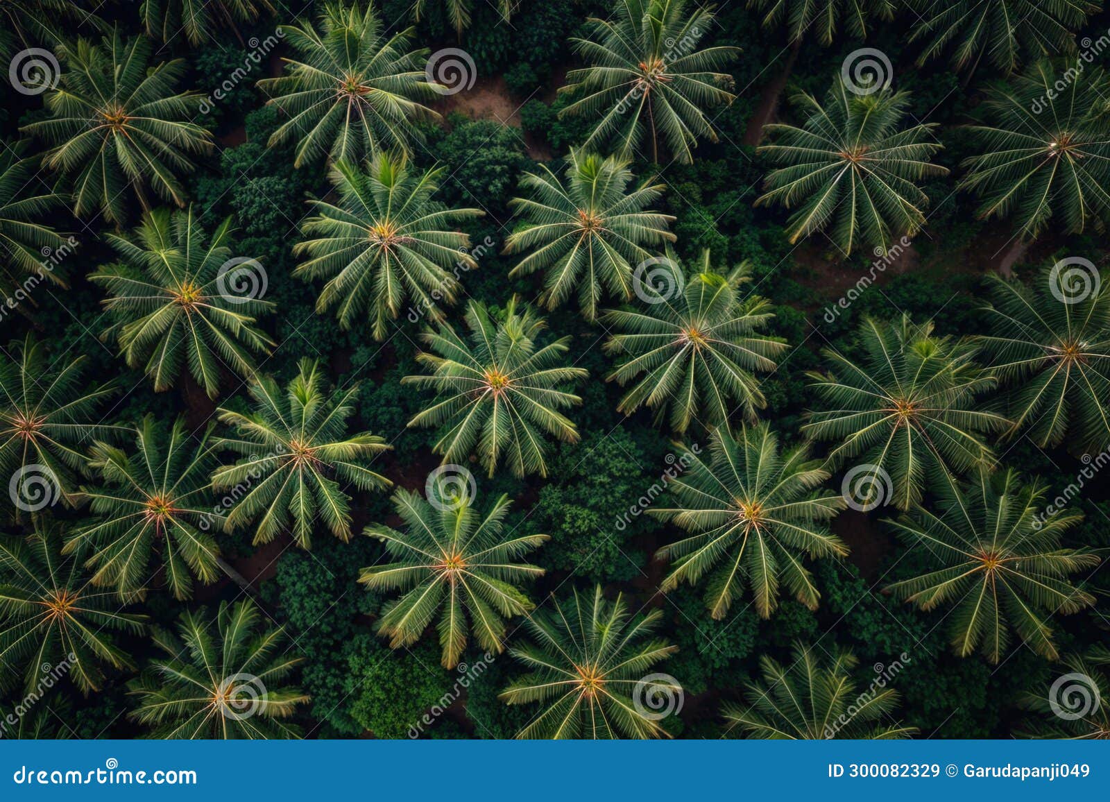 Coconut Trees Fields Agriculture Background View Stock Illustration ...