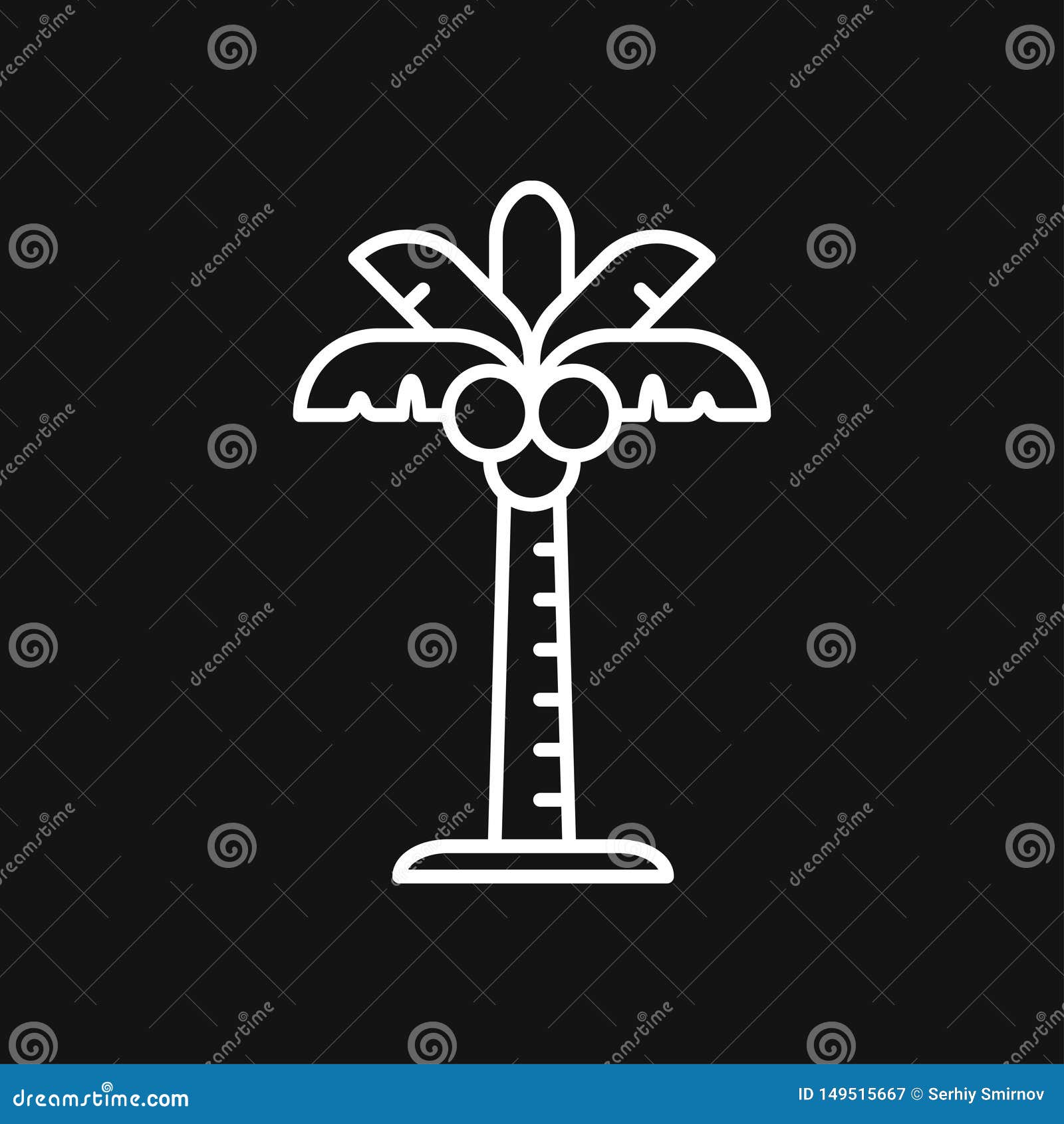 Coconut Trees Icon Vector Sign Symbol for Design Stock Vector ...