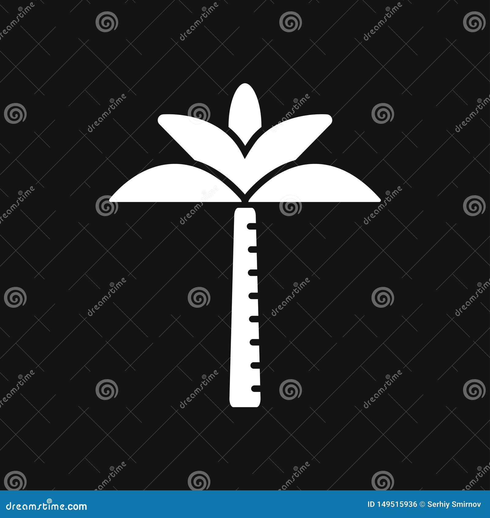 Coconut Trees Icon Vector Sign Symbol for Design Stock Vector ...