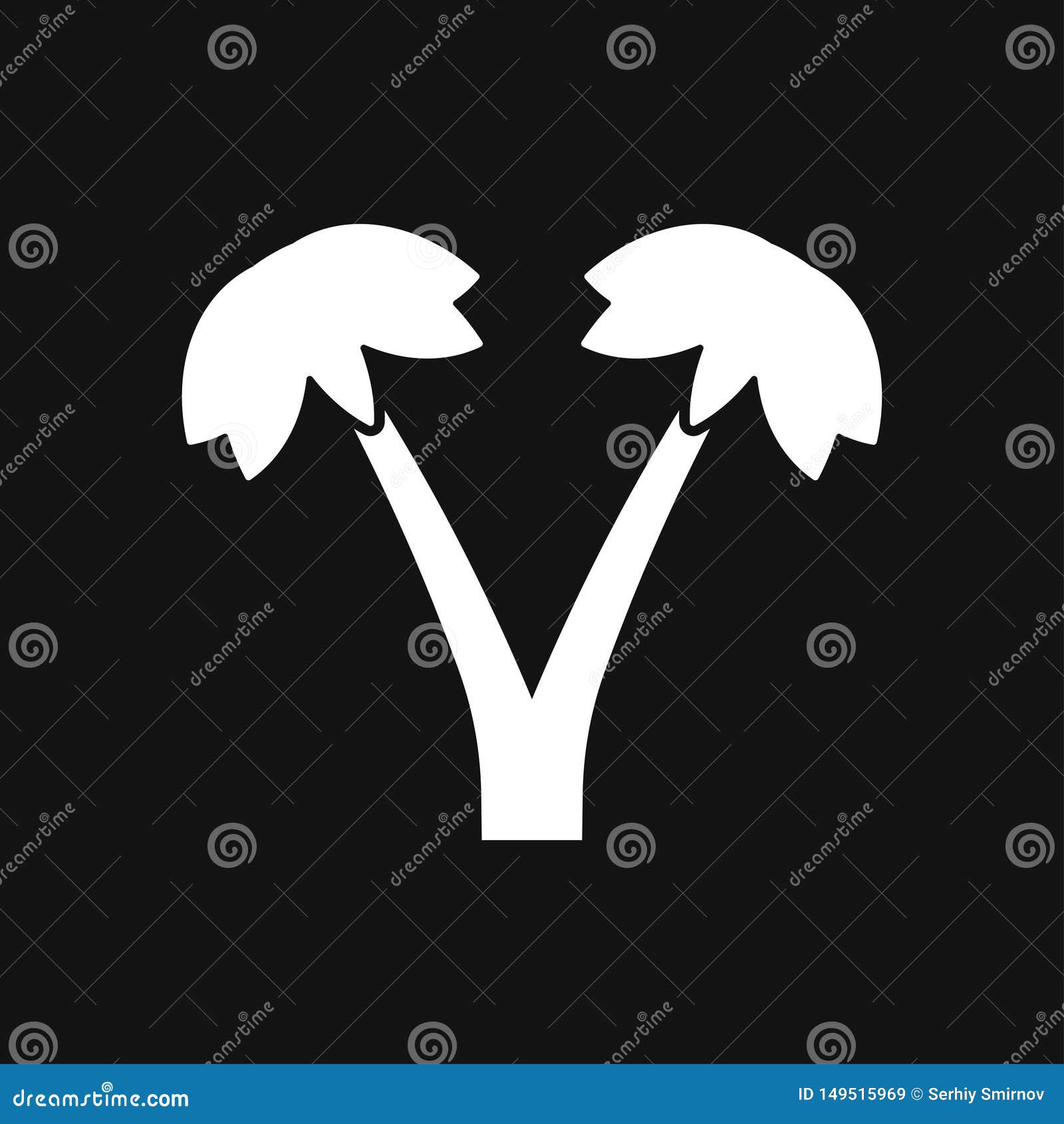 Coconut Trees Icon Vector Sign Symbol for Design Stock Vector ...