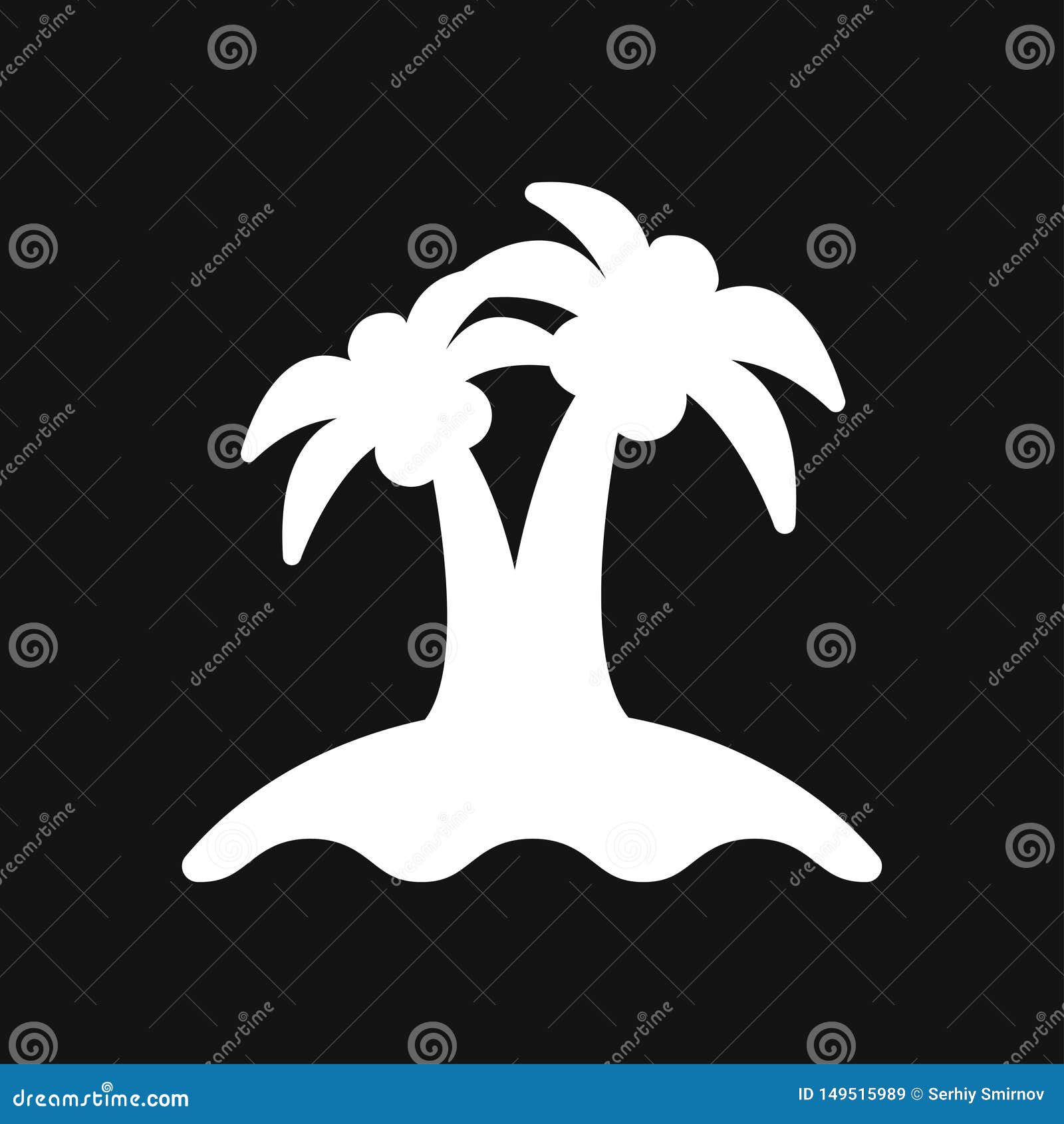 Coconut Trees Icon Vector Sign Symbol for Design Stock Vector ...