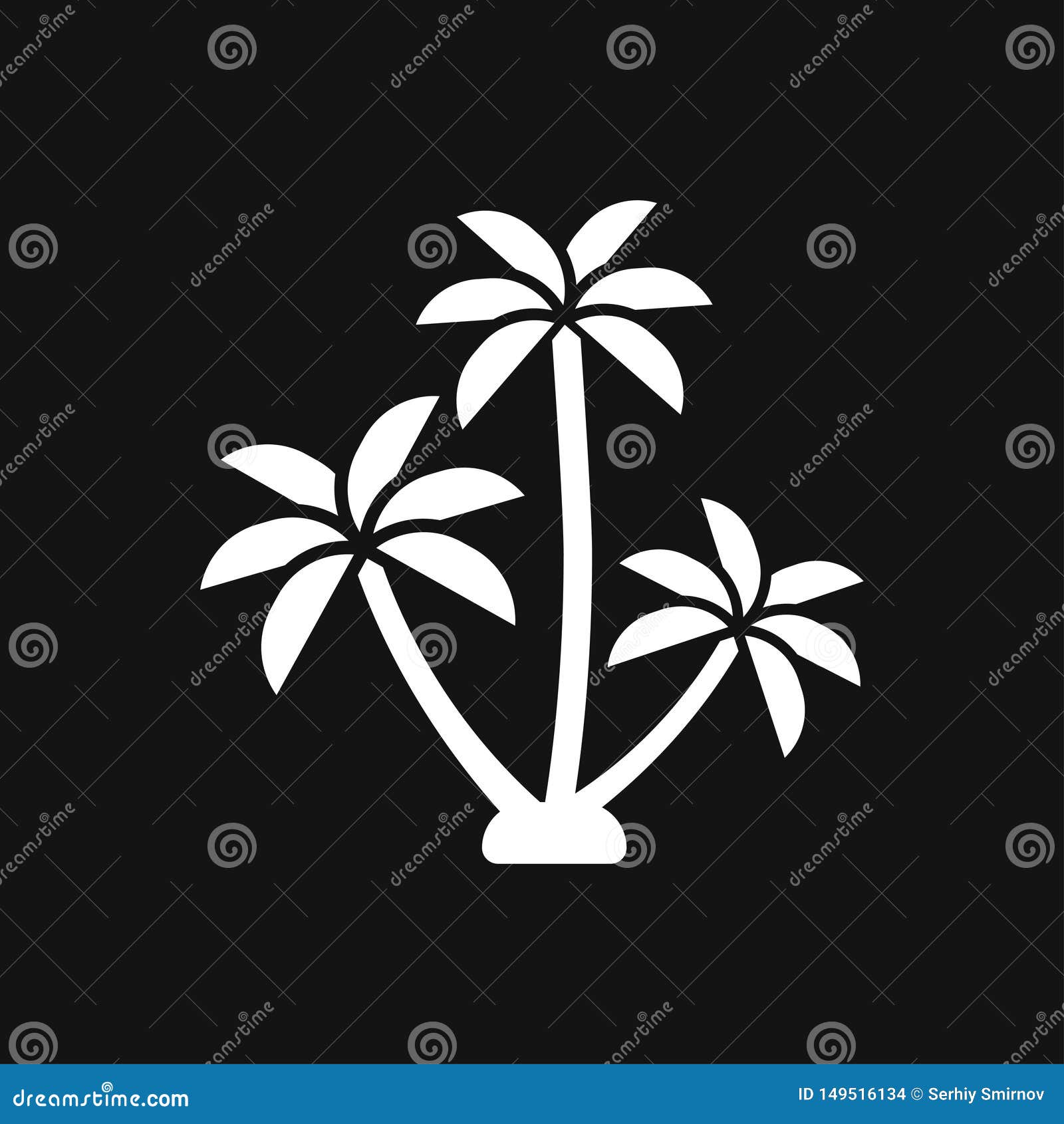 Coconut Trees Icon Vector Sign Symbol for Design Stock Illustration ...