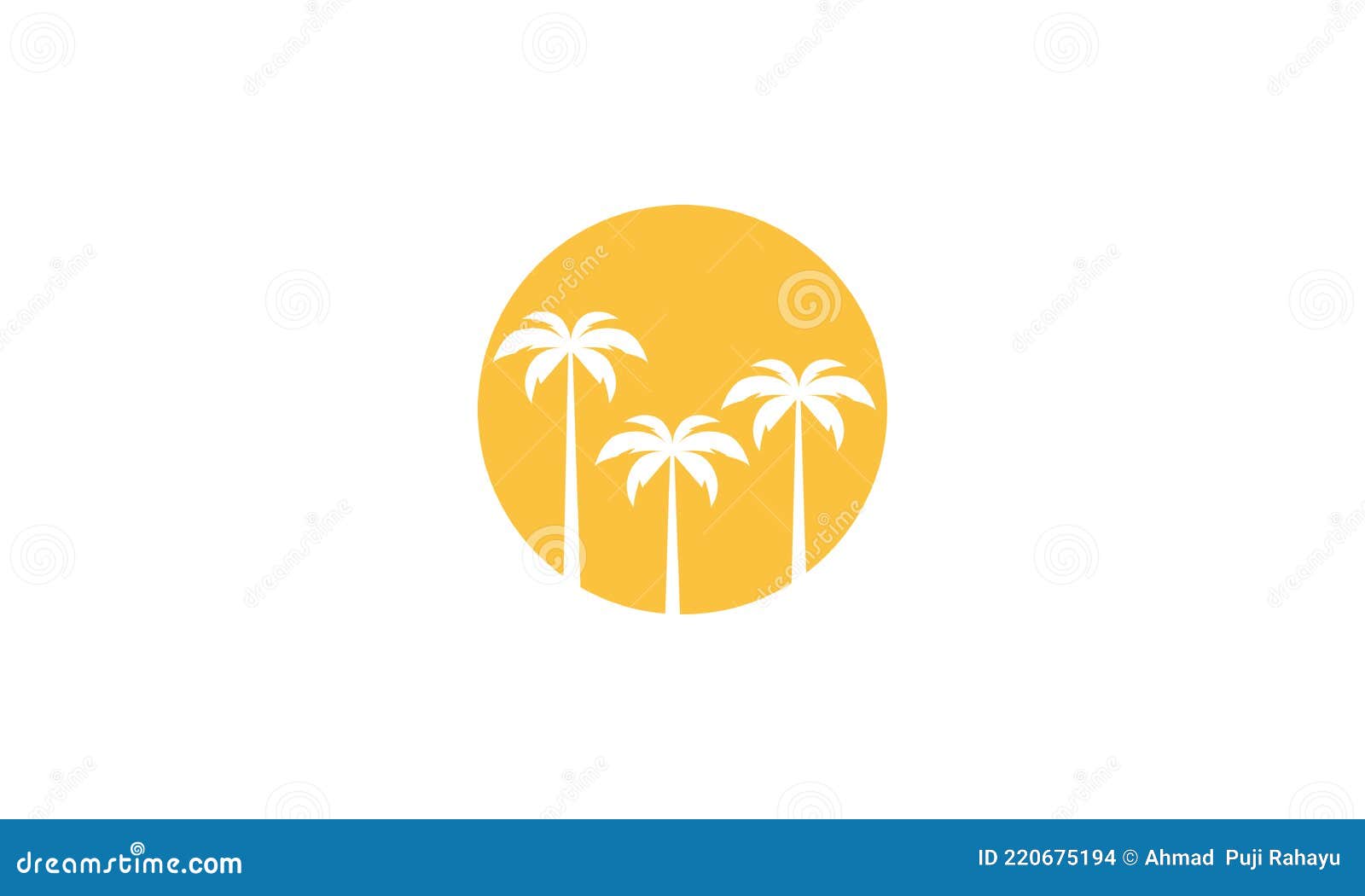 Coconut Trees with Sunset Logo Symbol Vector Icon Illustration Graphic ...