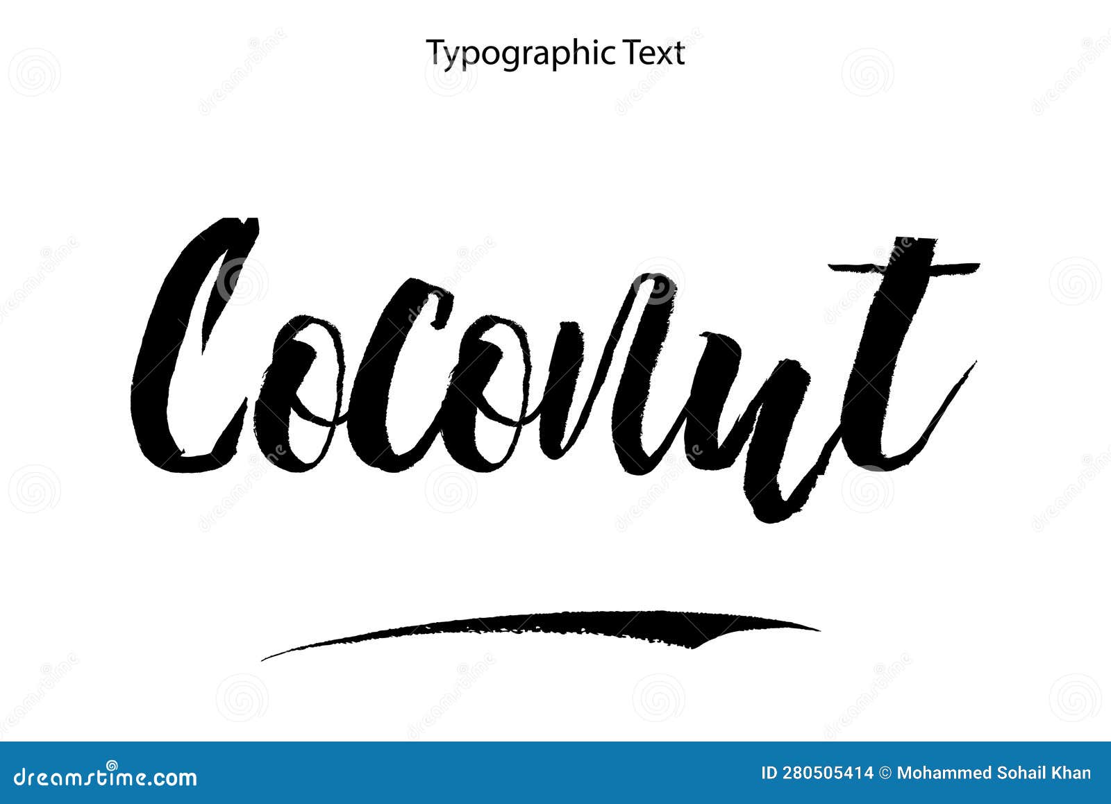 Coconut Typography Lettering Text Vector Design Quote Stock Vector ...